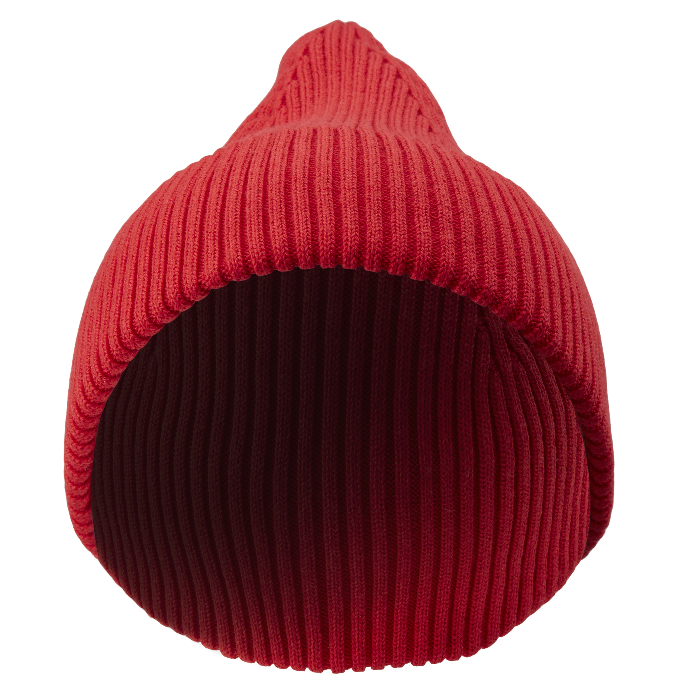 Kite | Cherry Red Lightweight Organic Cotton Chunky Knitted Rib Beanie ...