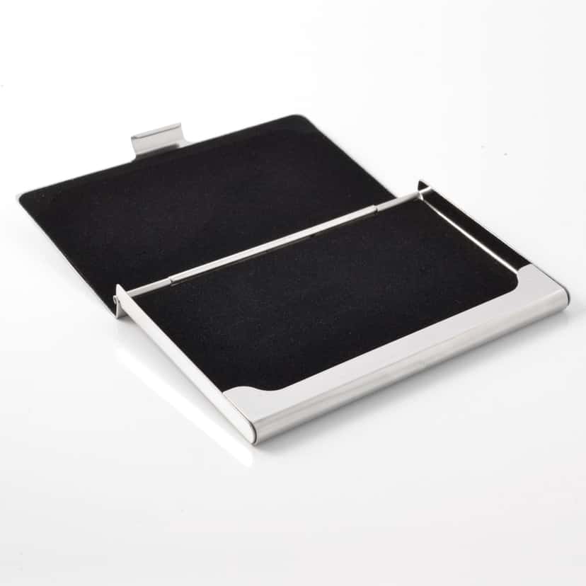 Silver-Tone Stainless Steel Card Holder | In stock! | Lucleon