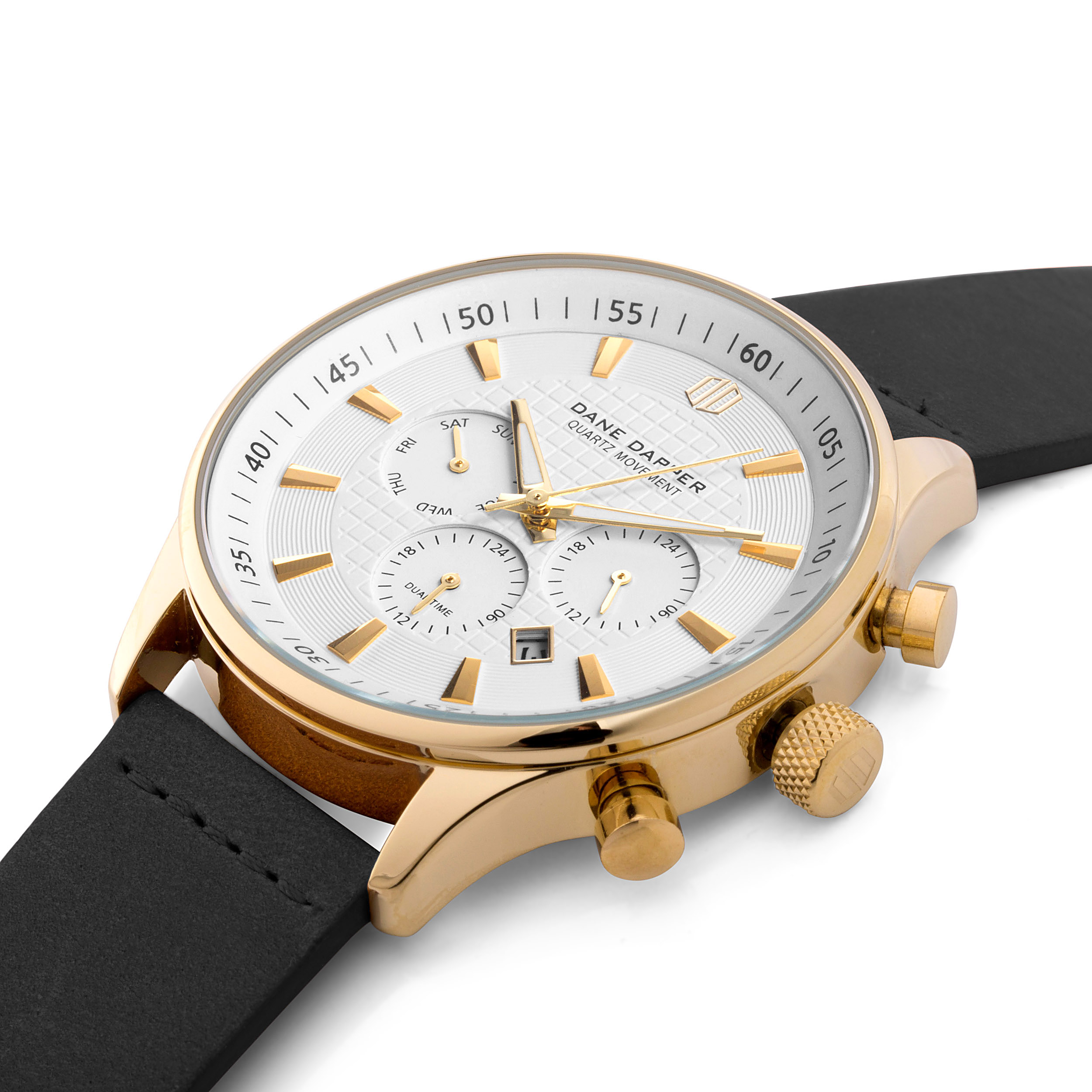 Black, White & Gold-Tone Troika Watch | In stock! | Apothecary87