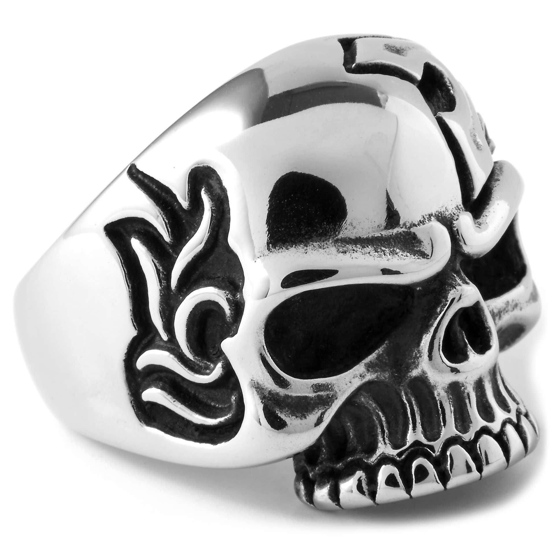Steel Half Skull Ring | In stock! | Fort Tempus