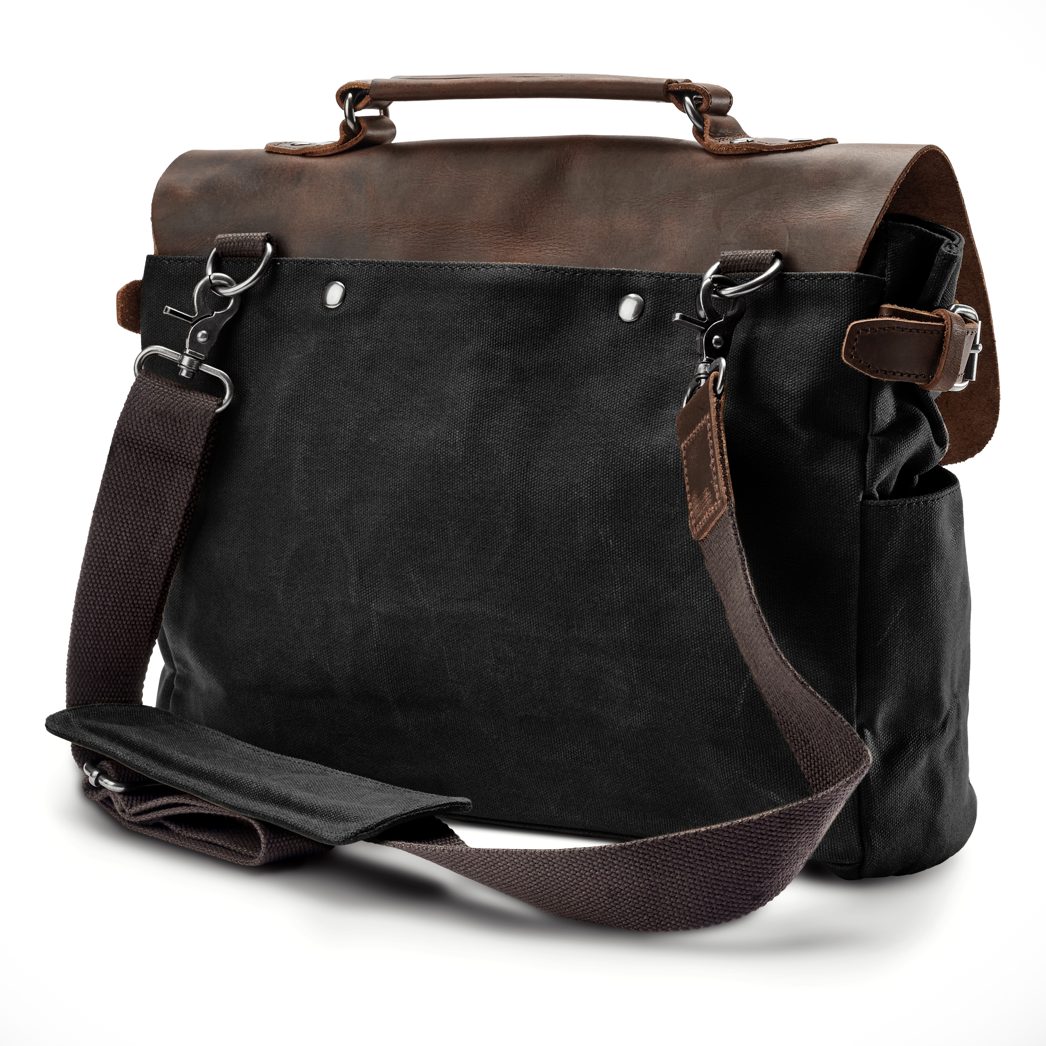 Black Vintage-Style Messenger Bag | In stock! | Delton Bags
