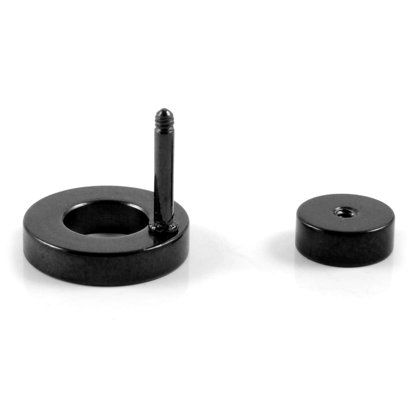 10mm Cirkel Sort Stud Ørering | På lager! | Lucleon