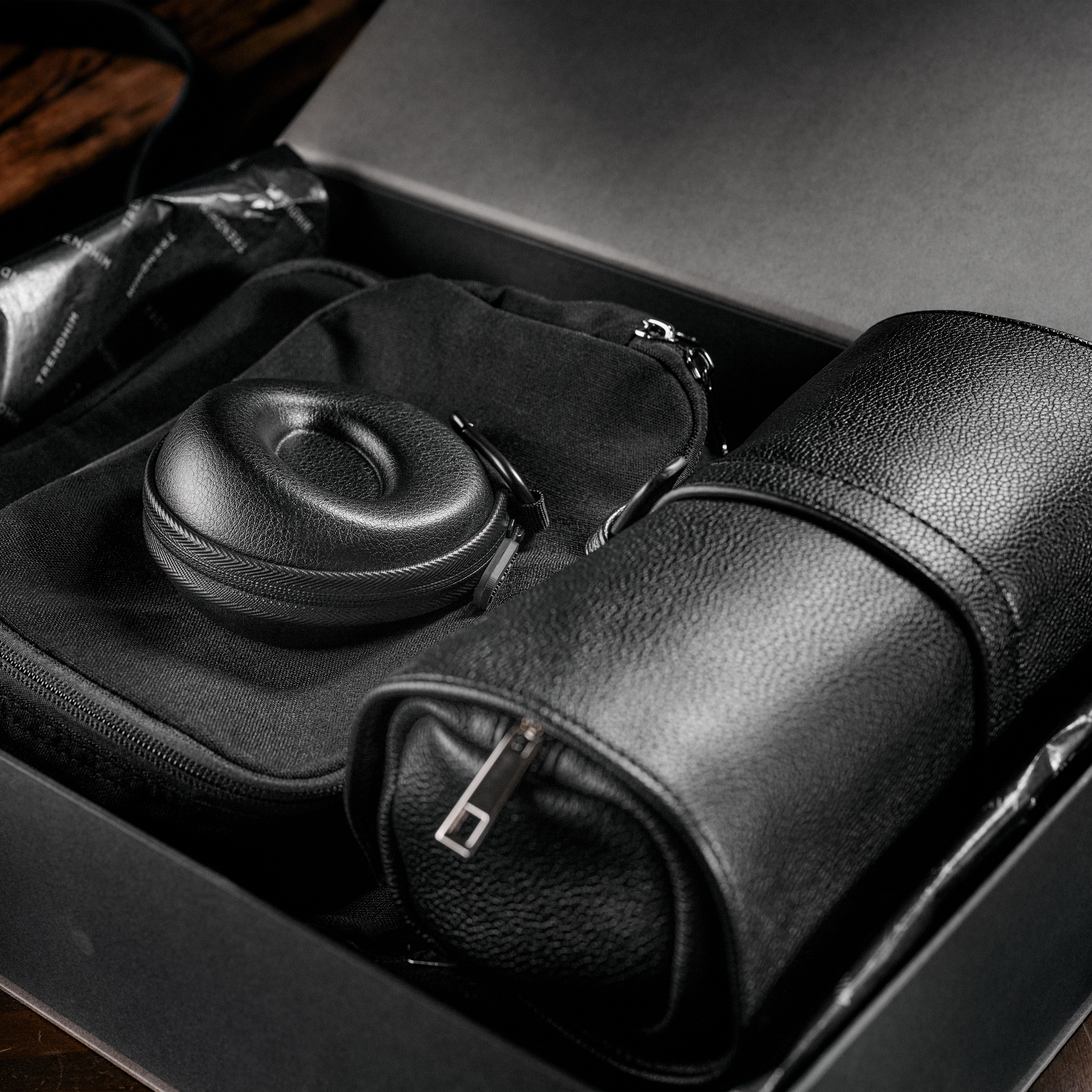 Luxe Reisbagage Geschenkset | Zwart Leer en Canvas | Op voorraad | Trendhim