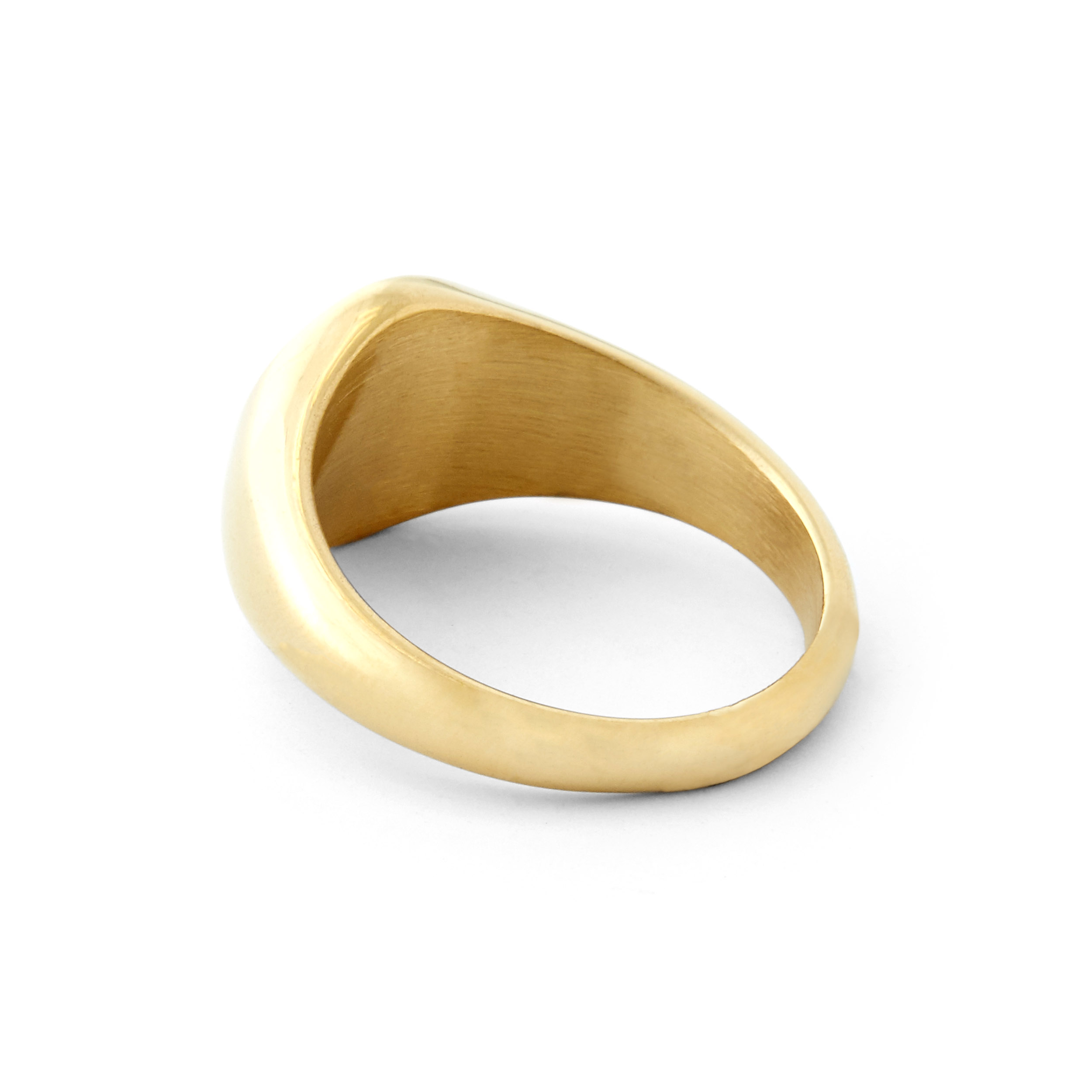 Gold-Tone Round Signet Ring | In stock! | Lucleon