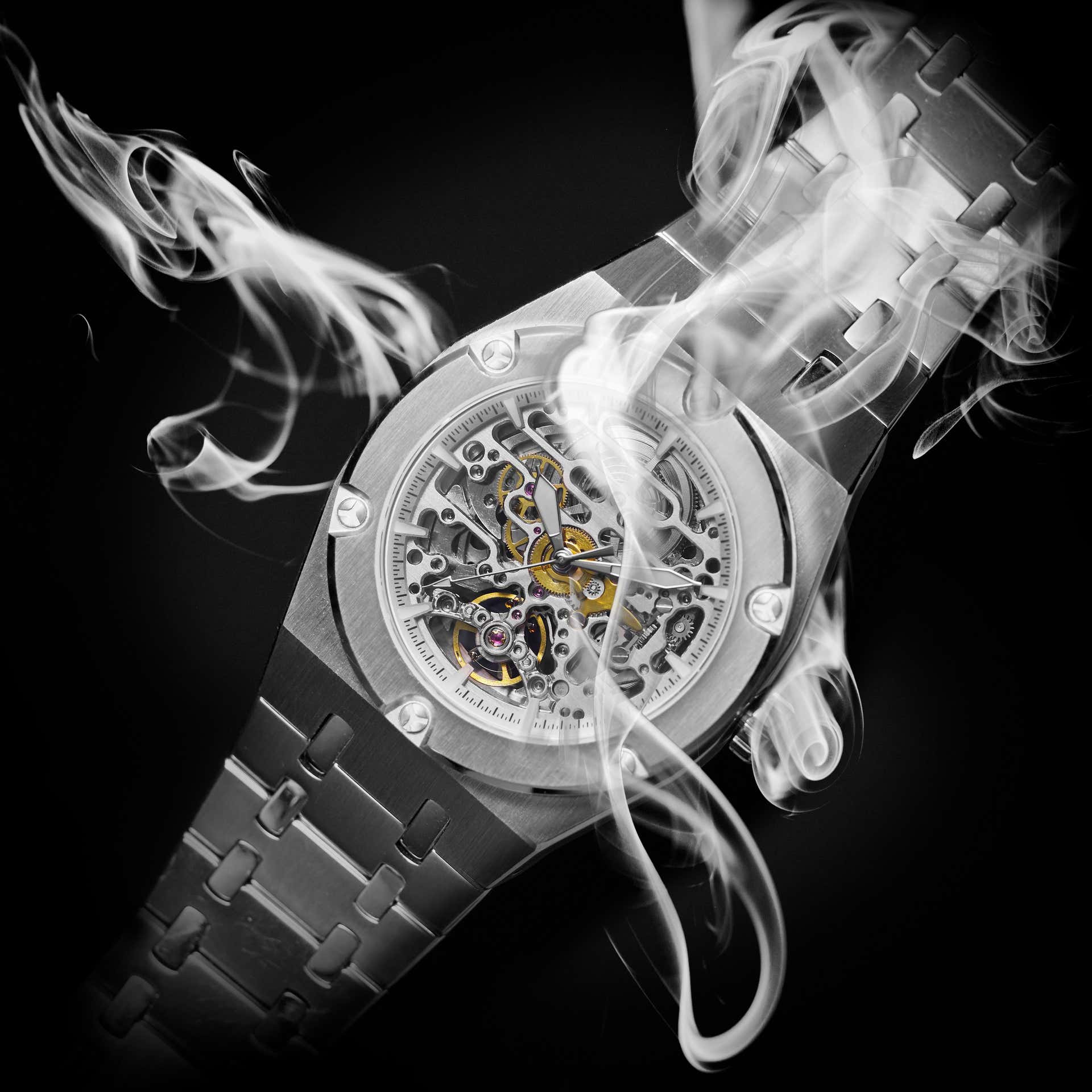 Mamut | Silver-Tone Stainless Steel Automatic Skeleton Watch | In stock ...