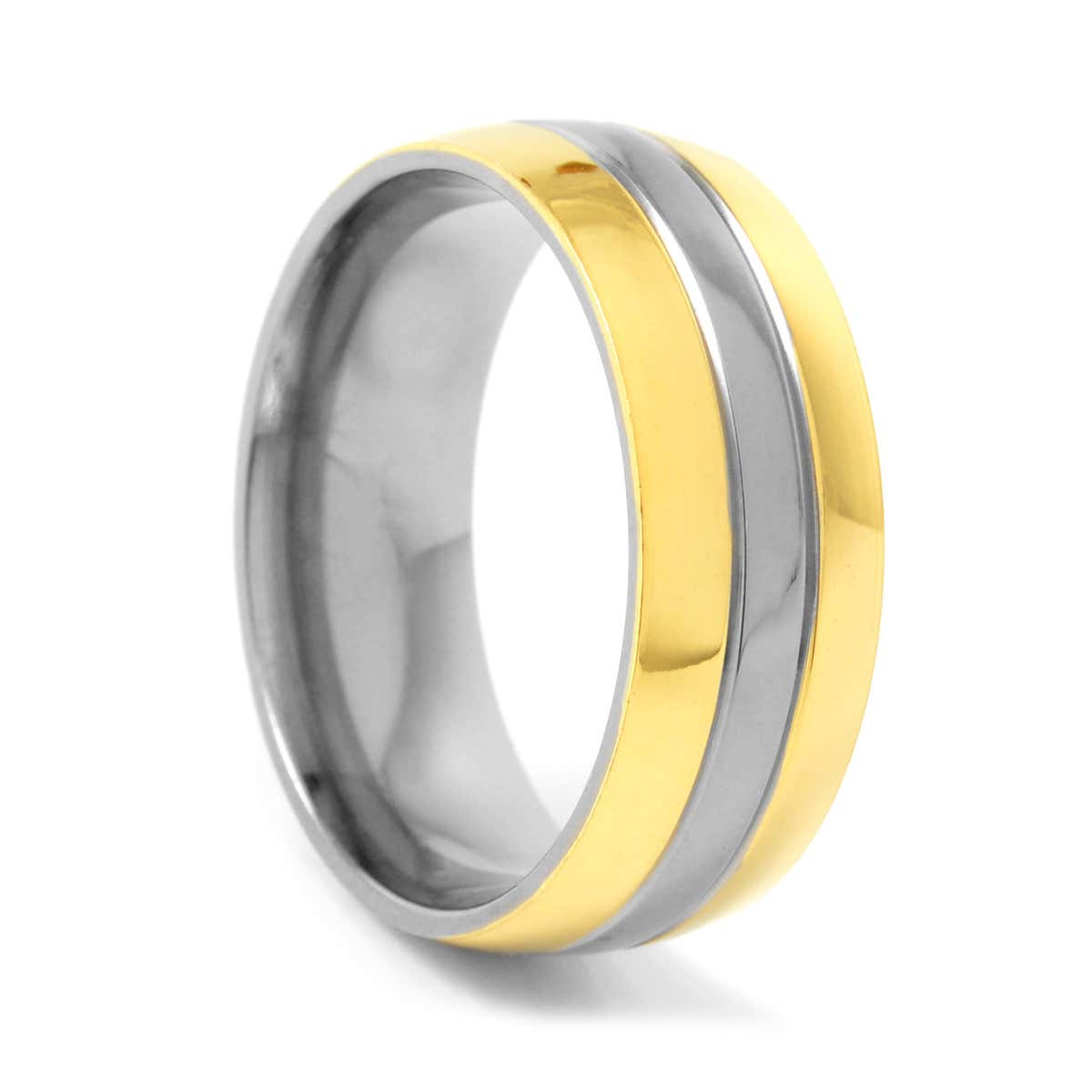 Silver-Tone & Gold-Tone Classic Titanium Ring | In stock! | Fort Tempus