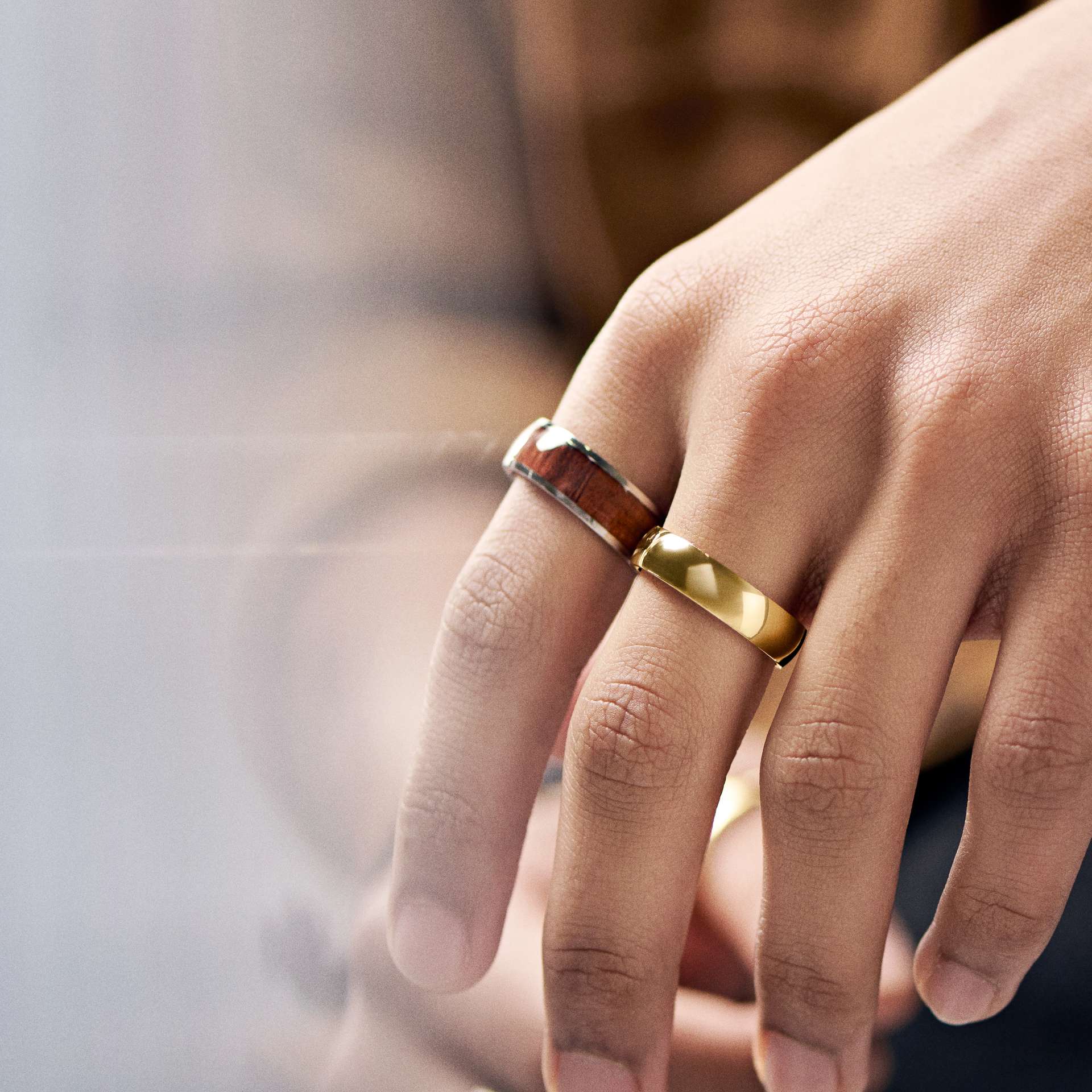 Aesop | 6 mm Polished Gold-Tone Titanium Ring | In stock! | Lucleon