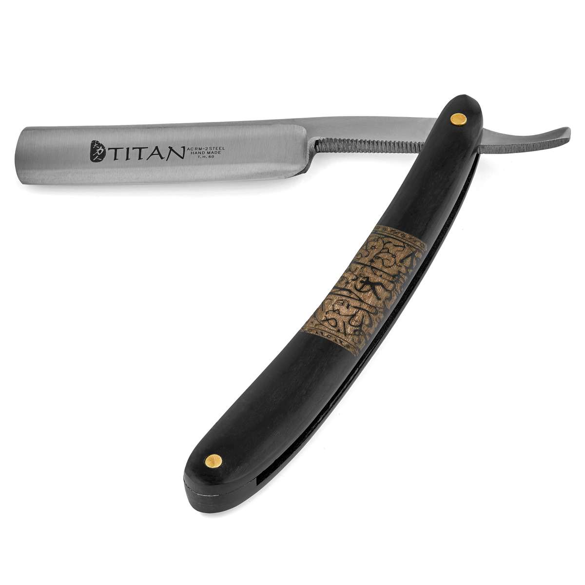 Navalha em Madeira de Ébano Esculpida | Em stock! | Titan