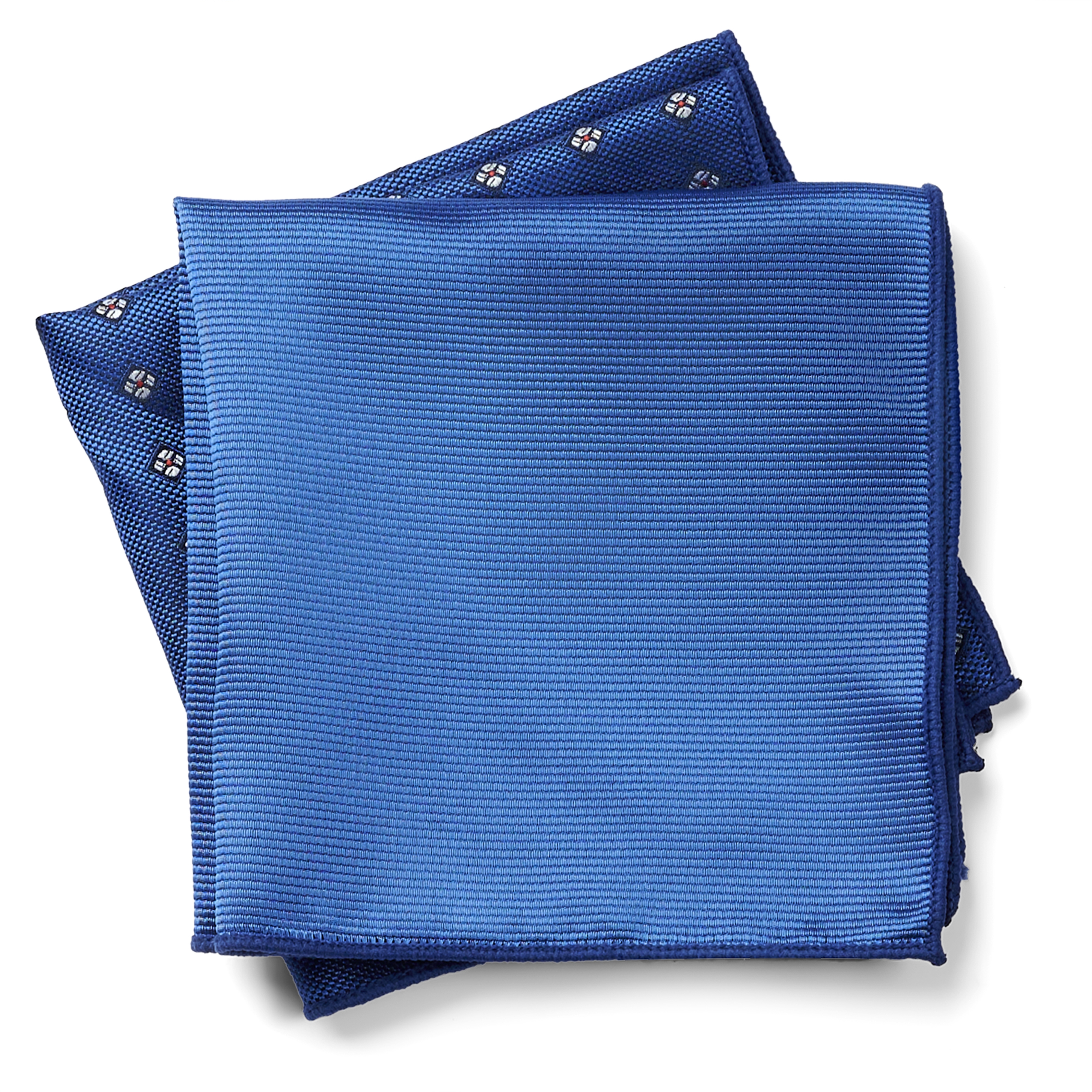 Blue and White Floral-Patterned Pocket Square | In stock! | Trendhim