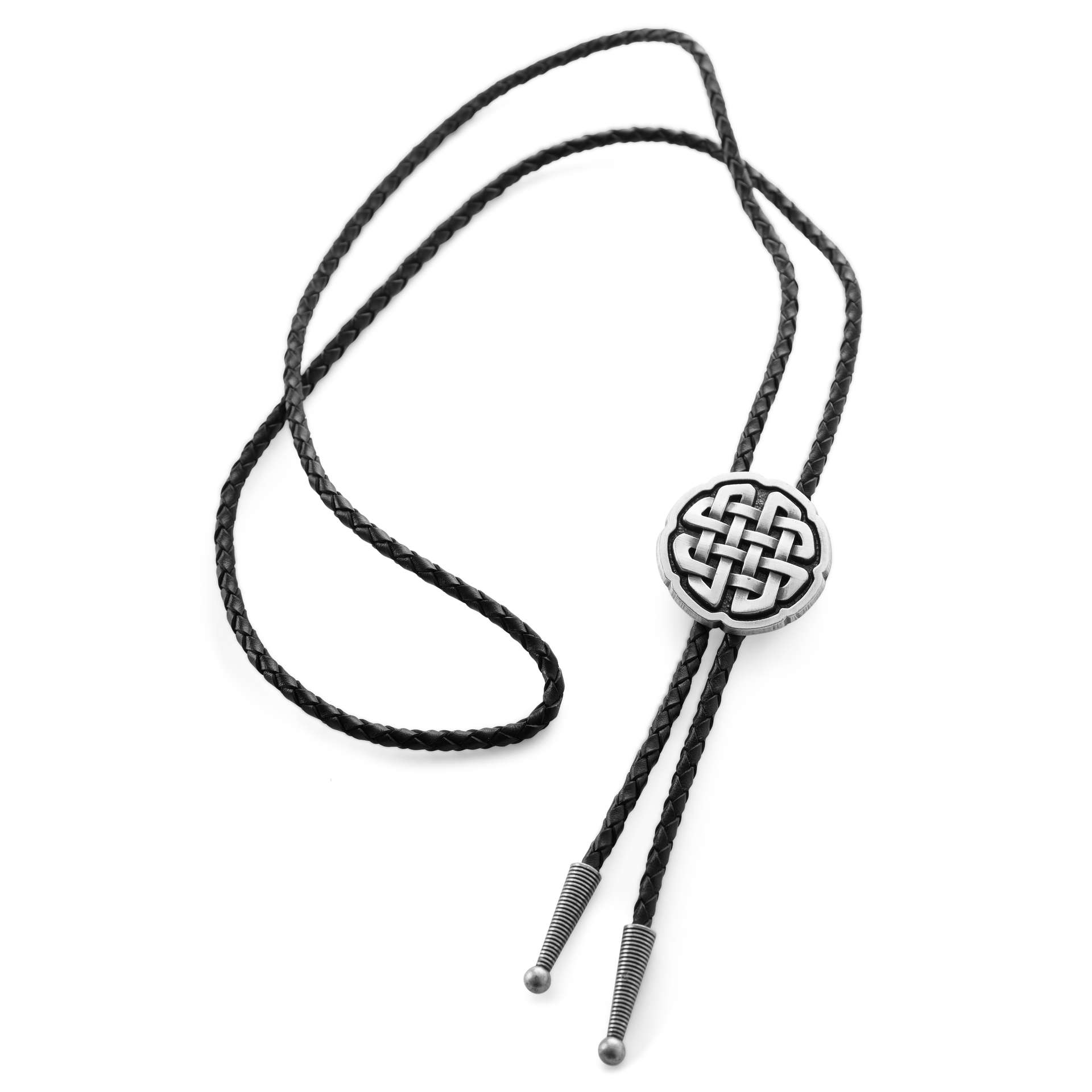 Celtic Knot Adjustable Braided Leather Bolo Tie | In stock! | Fort Tempus