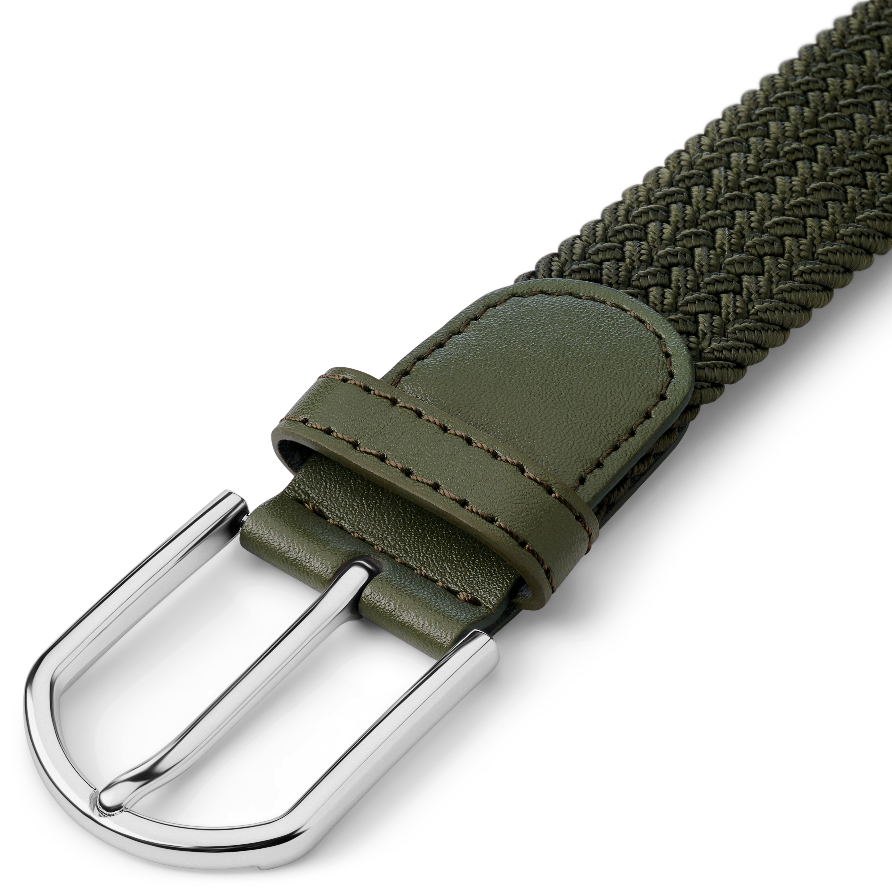 Green Elastic Knitted Canvas Belt | In stock! | Trendhim