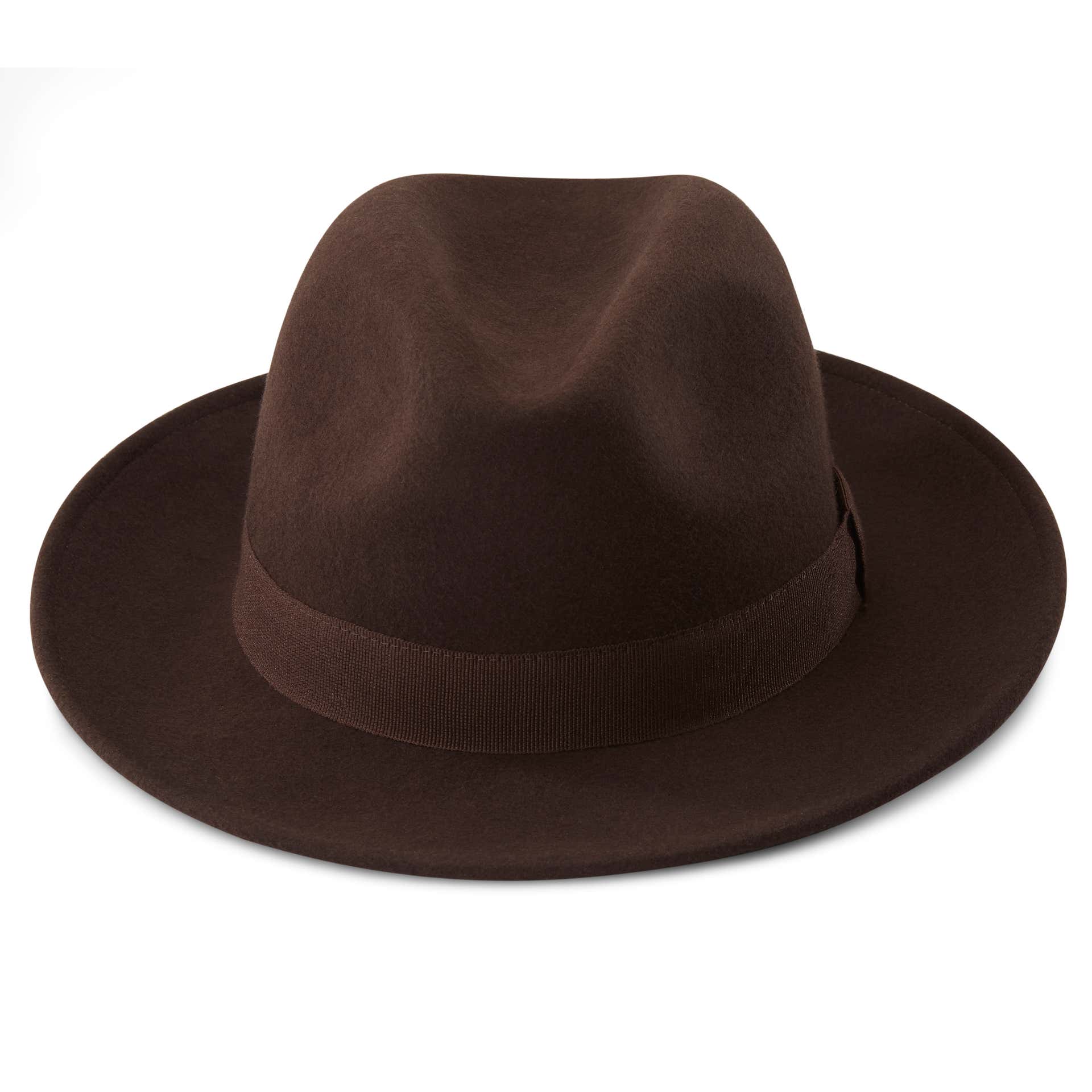 Alessandria Brown Wool Fido Fedora | In stock! | Fawler