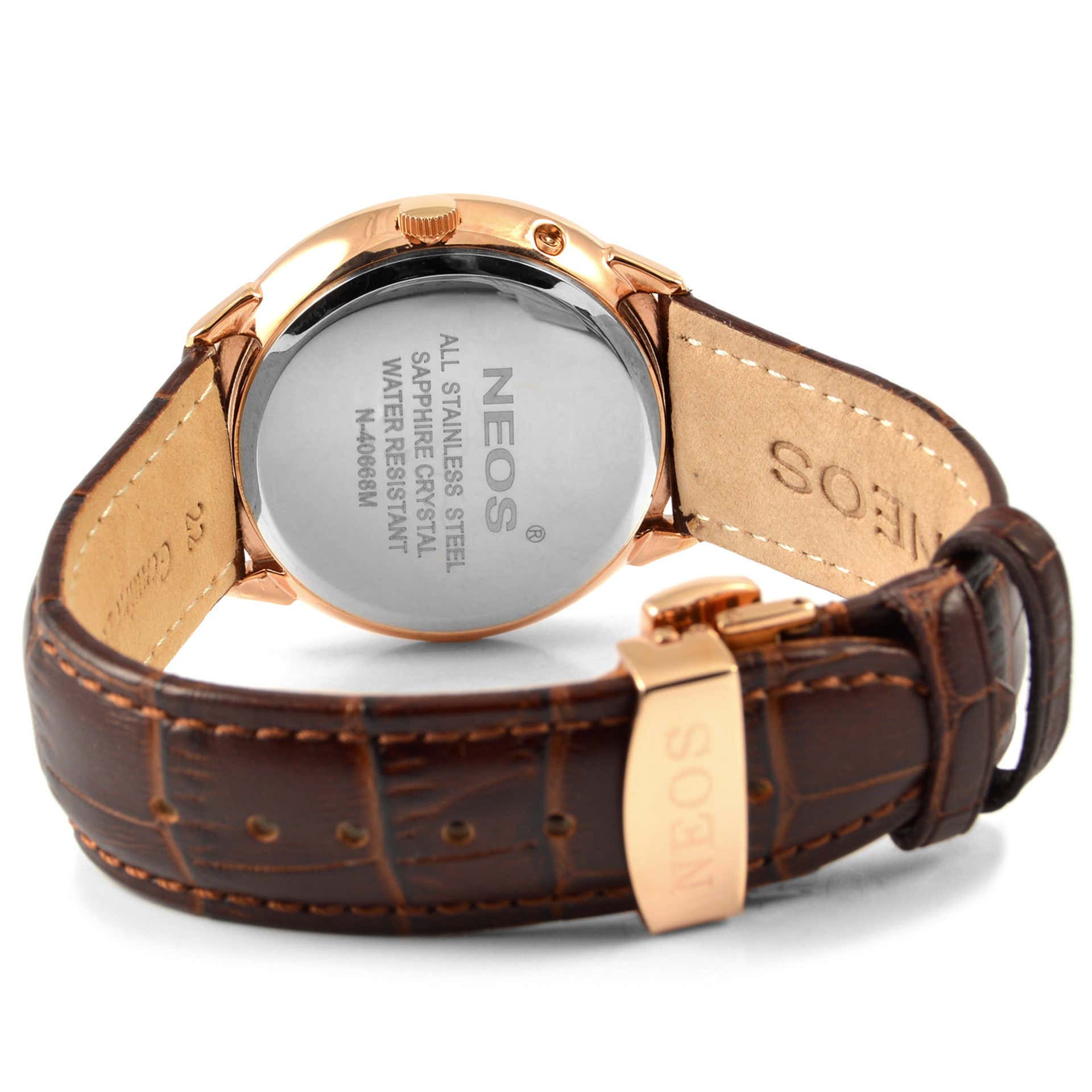 Brown City Sapphire Watch | NEOS | Free shipping over $75