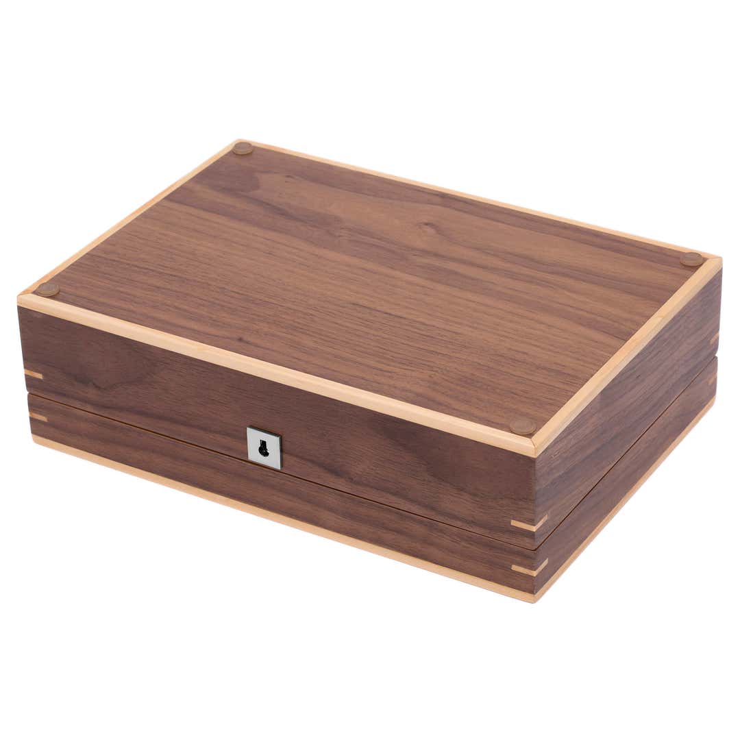 Walnut Wooden Watch Box - 10 Watches | In stock! | Warren Asher