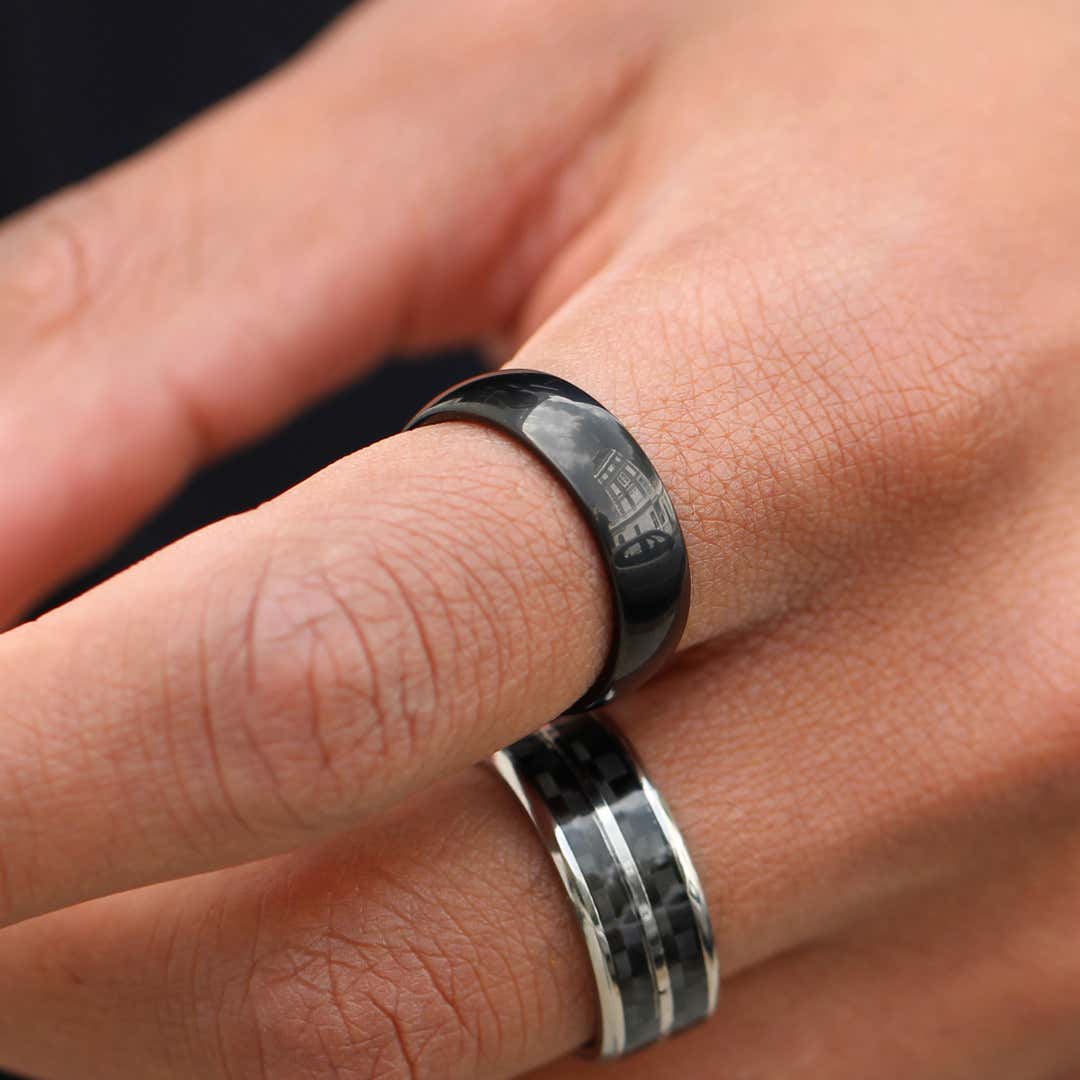 Traditional Black Titanium Ring | In stock! | Fort Tempus