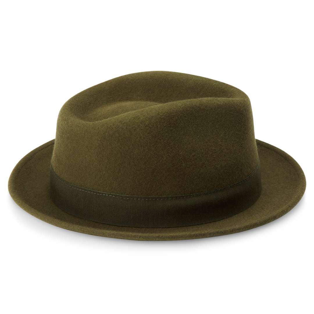 Chapeau Trilby Tomasso Moda vert olive | En stock! | Fawler