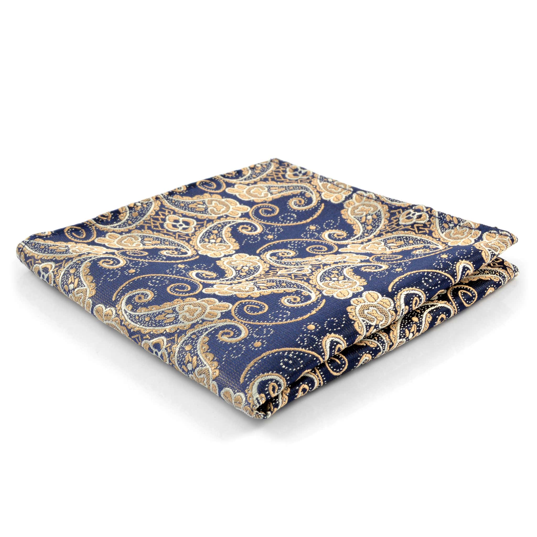 Blue Paisley Pocket Square | In stock! | Tailor Toki