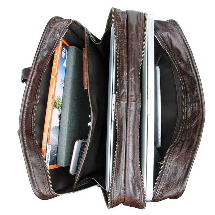 Chestnut Leather Briefcase | In stock! | Delton Bags