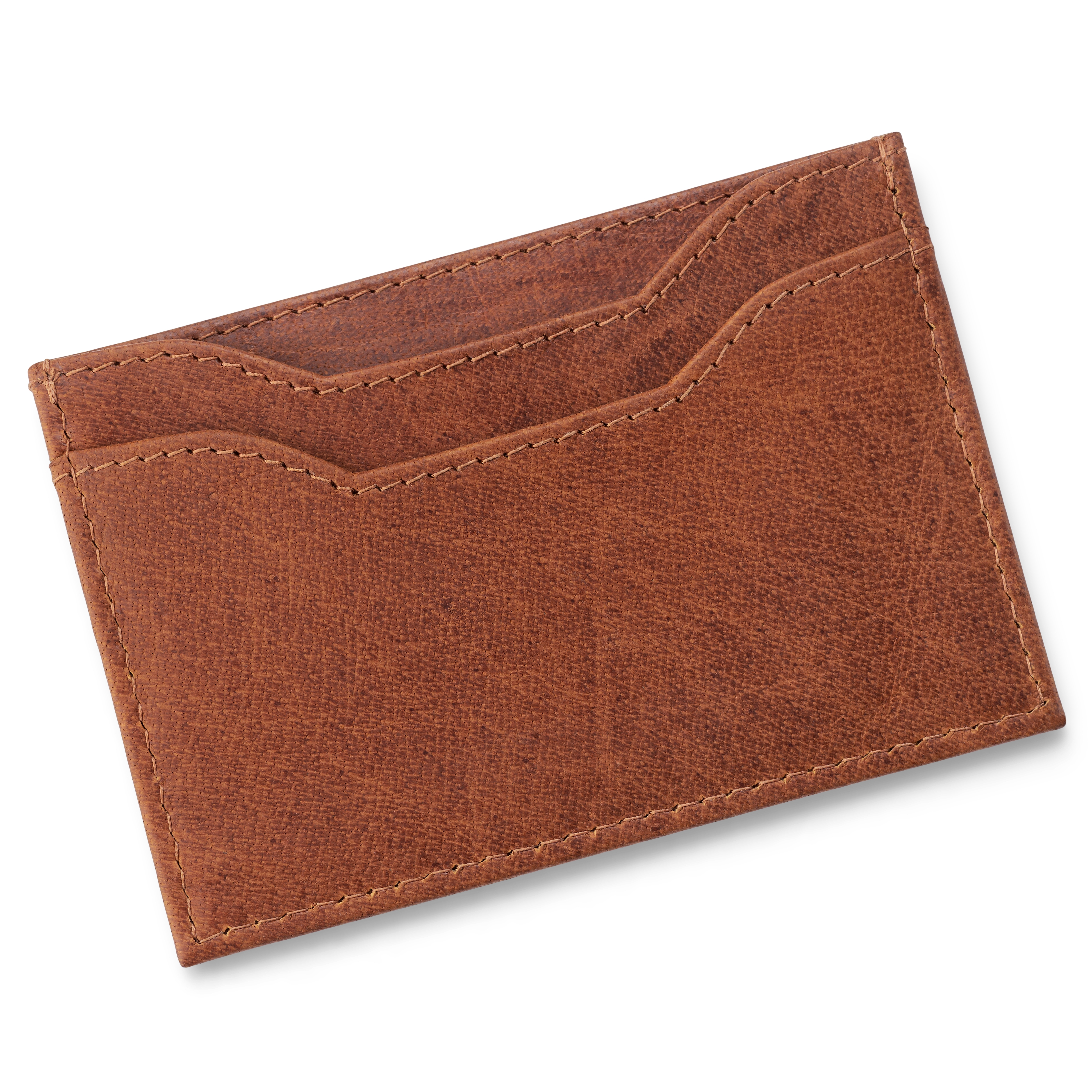 Tan RFID-Blocking Buffalo Leather Card Holder | In stock! | Lucleon