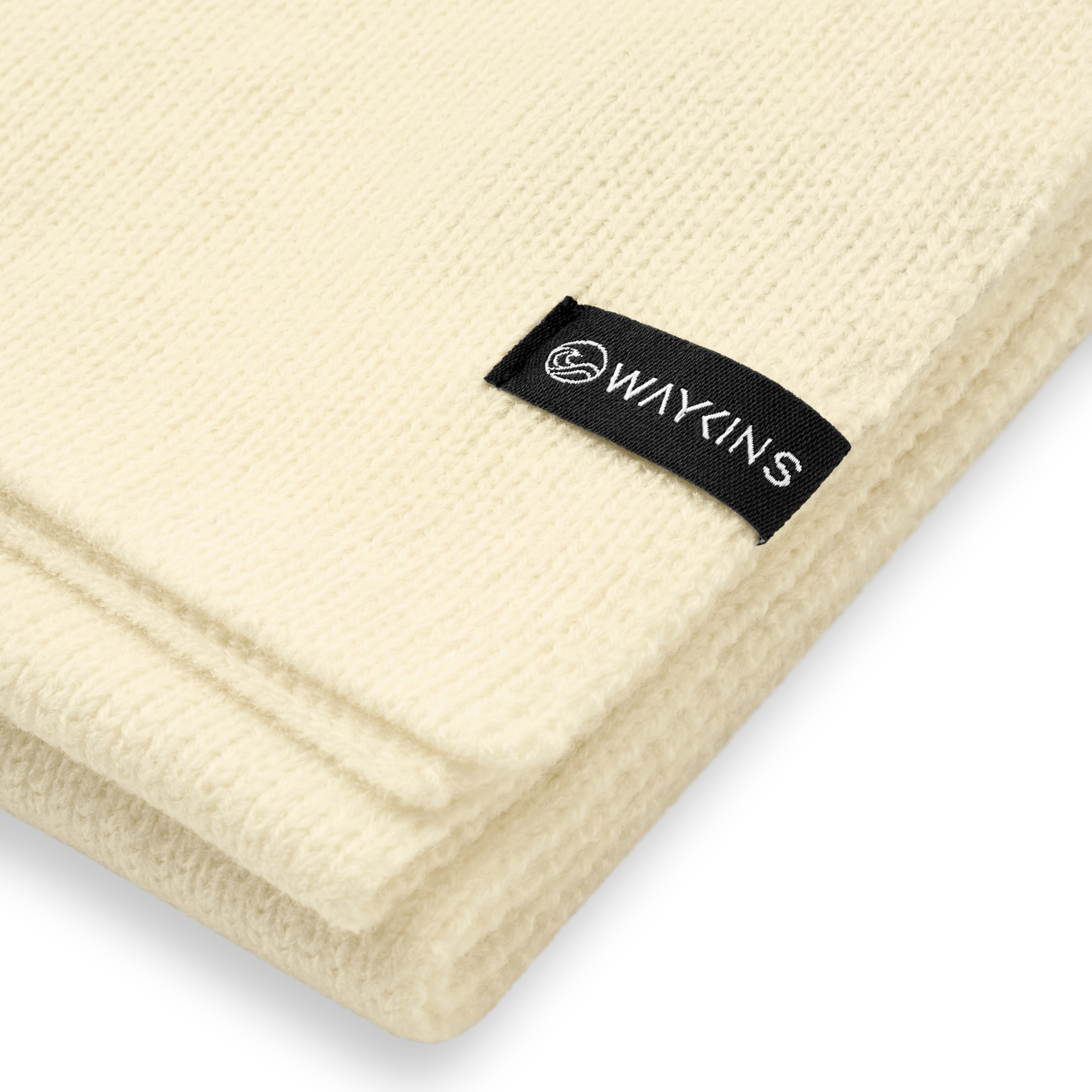 Baltic | Off-white Fine Knitted Acrylic Scarf | In stock! | Waykins