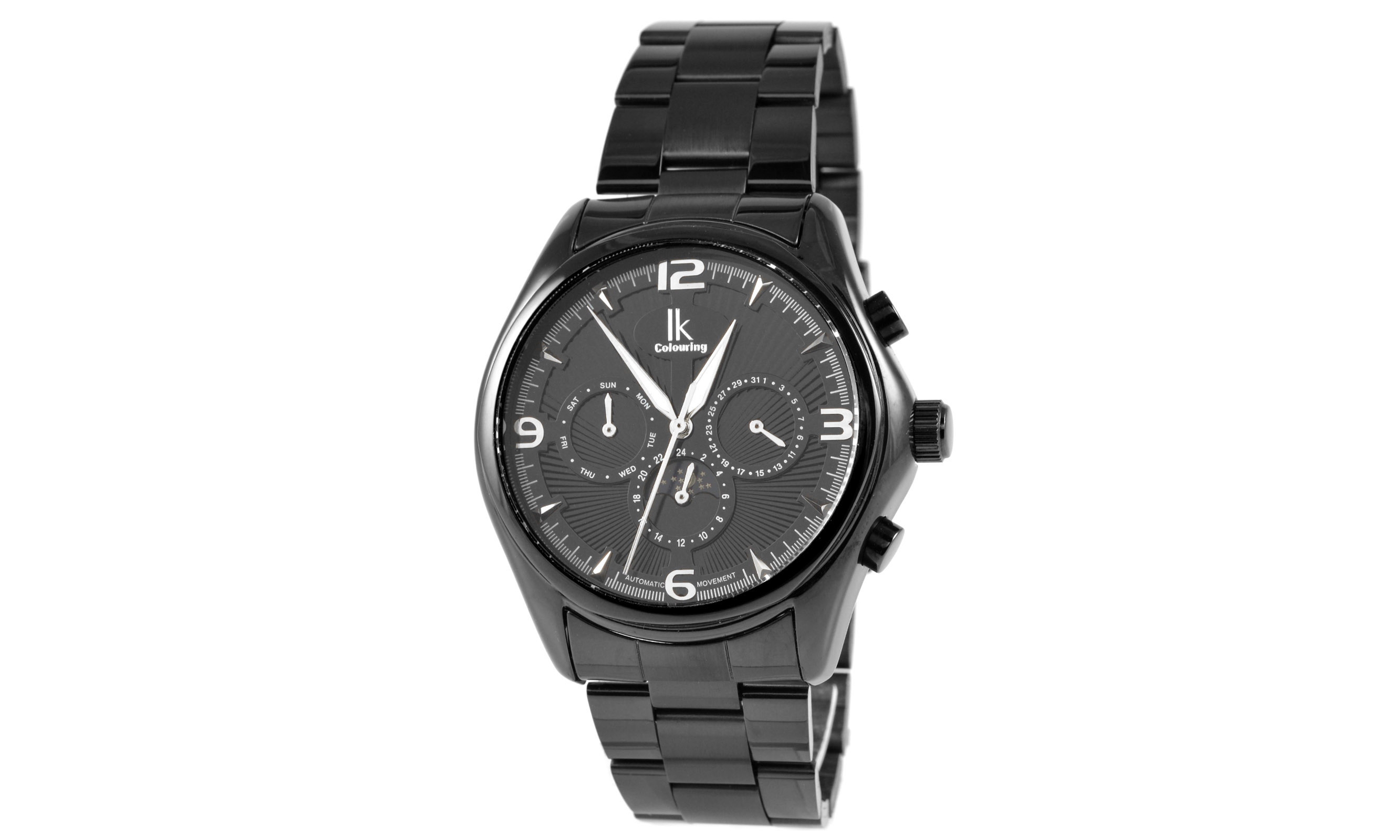 The IK Colouring Black on Black Men's Watch Series Manual