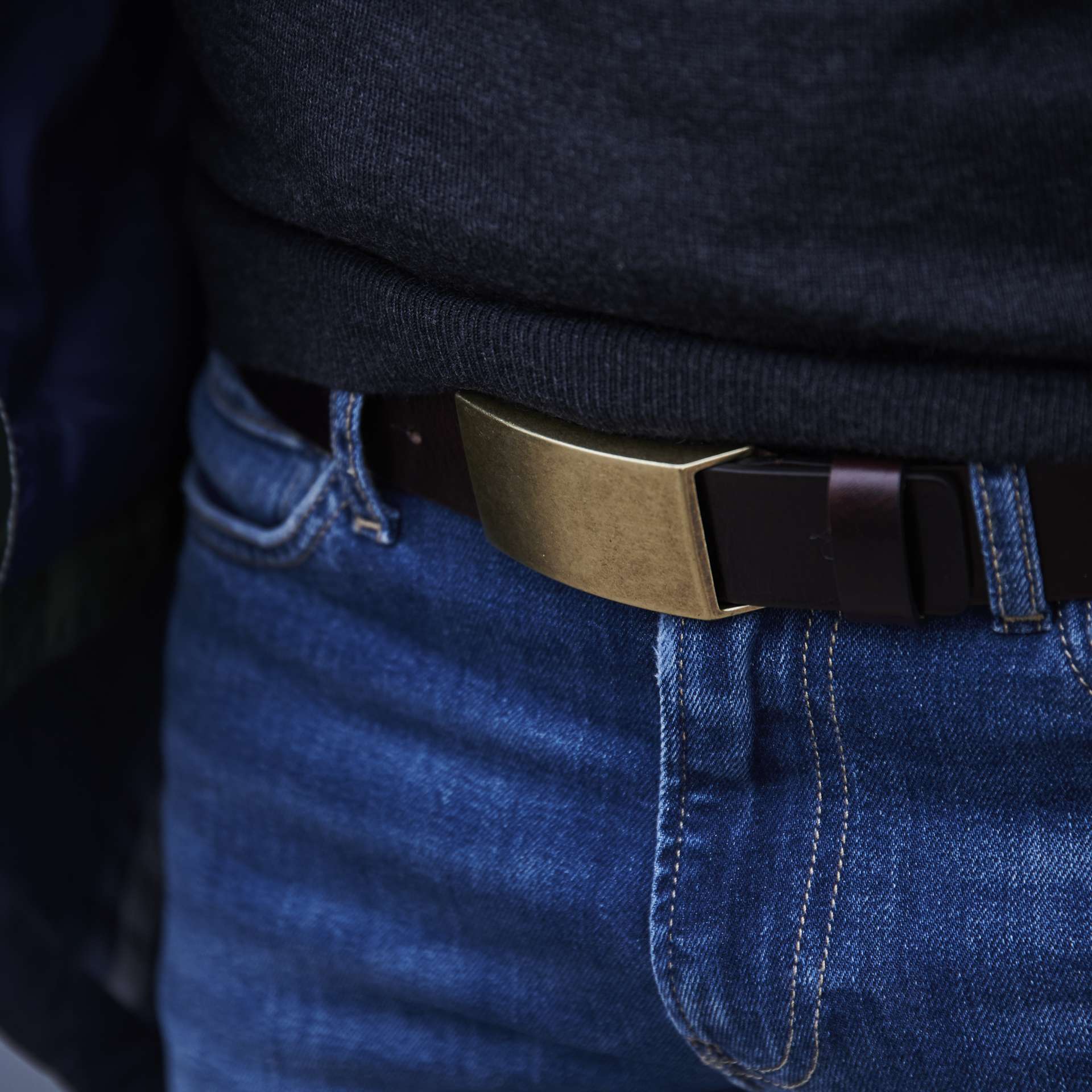 Fan Dark Brown Italian Leather Belt | In stock! | Fawler