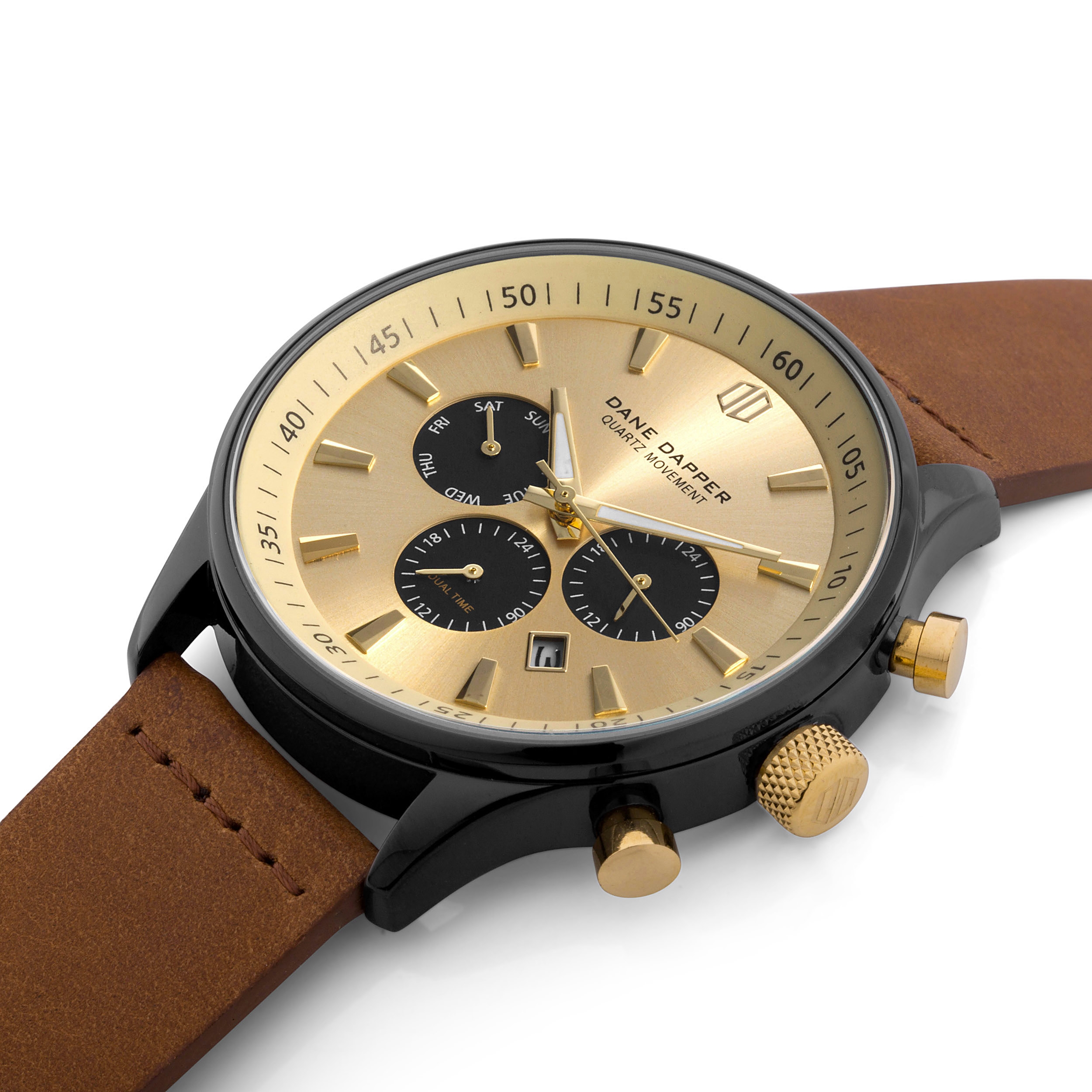 Brown, Gold-Tone and Black Troika Watch | In stock! | Apothecary87