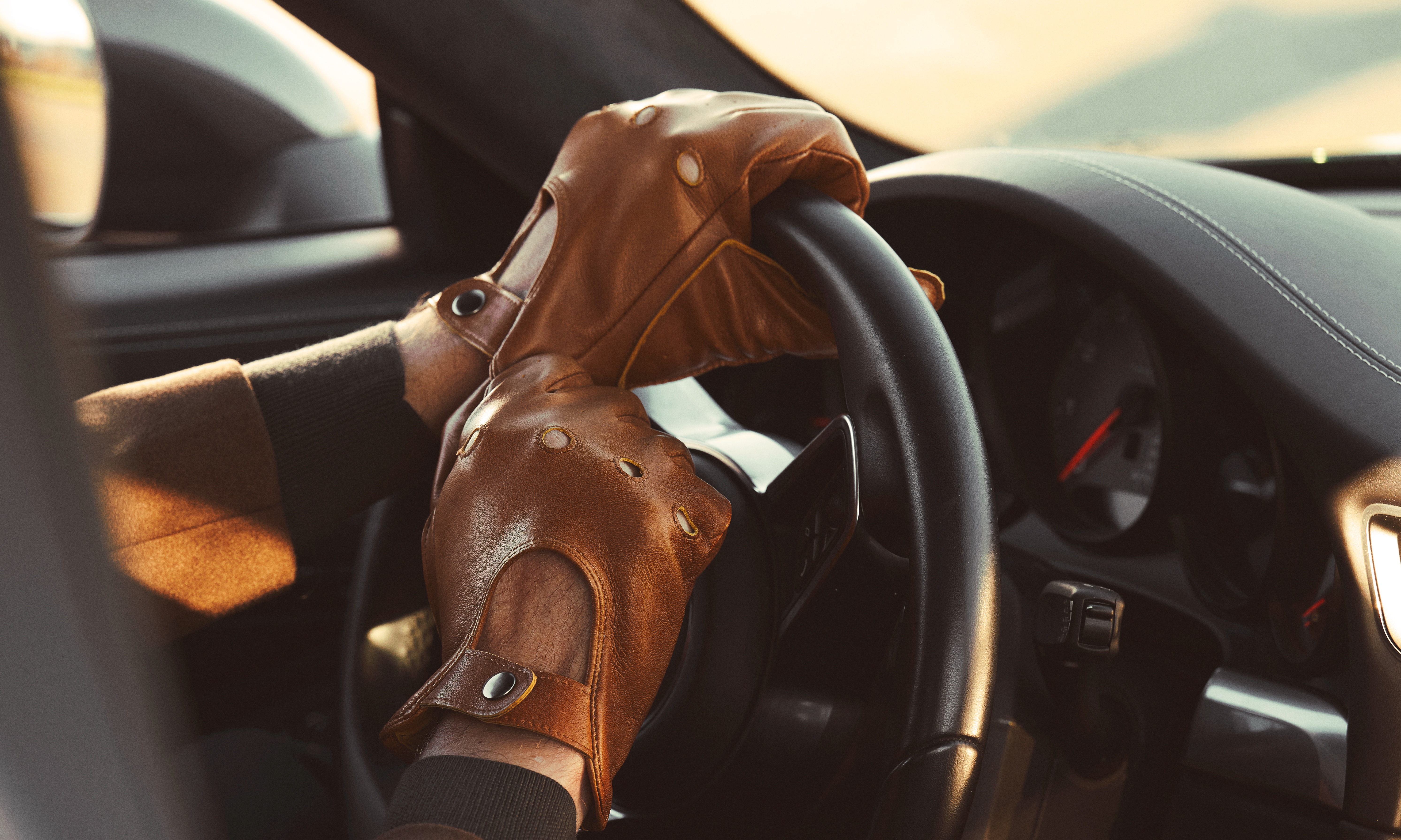 Genuine Sheep Leather Driving Gloves