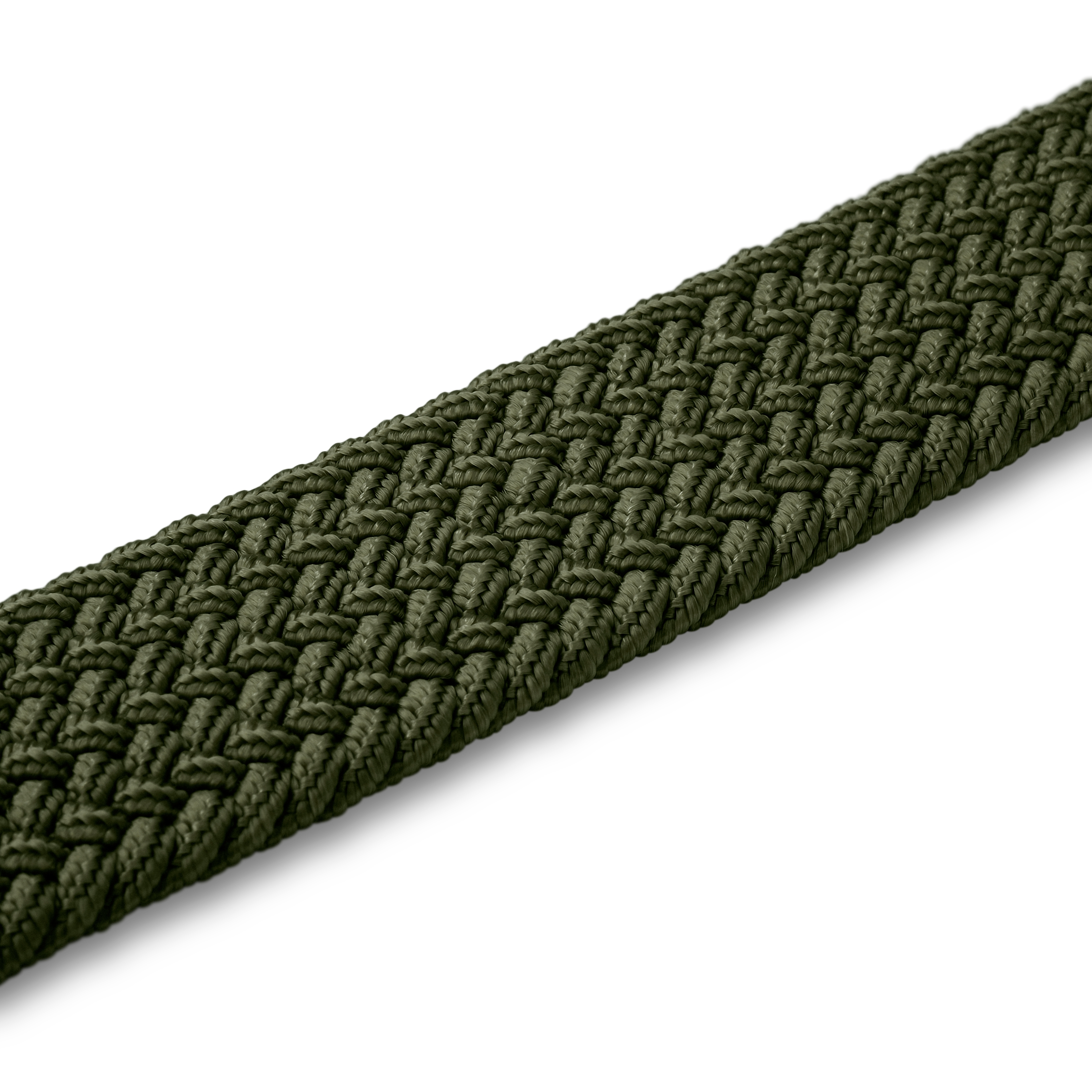 Green Elastic Knitted Canvas Belt | In stock! | Trendhim