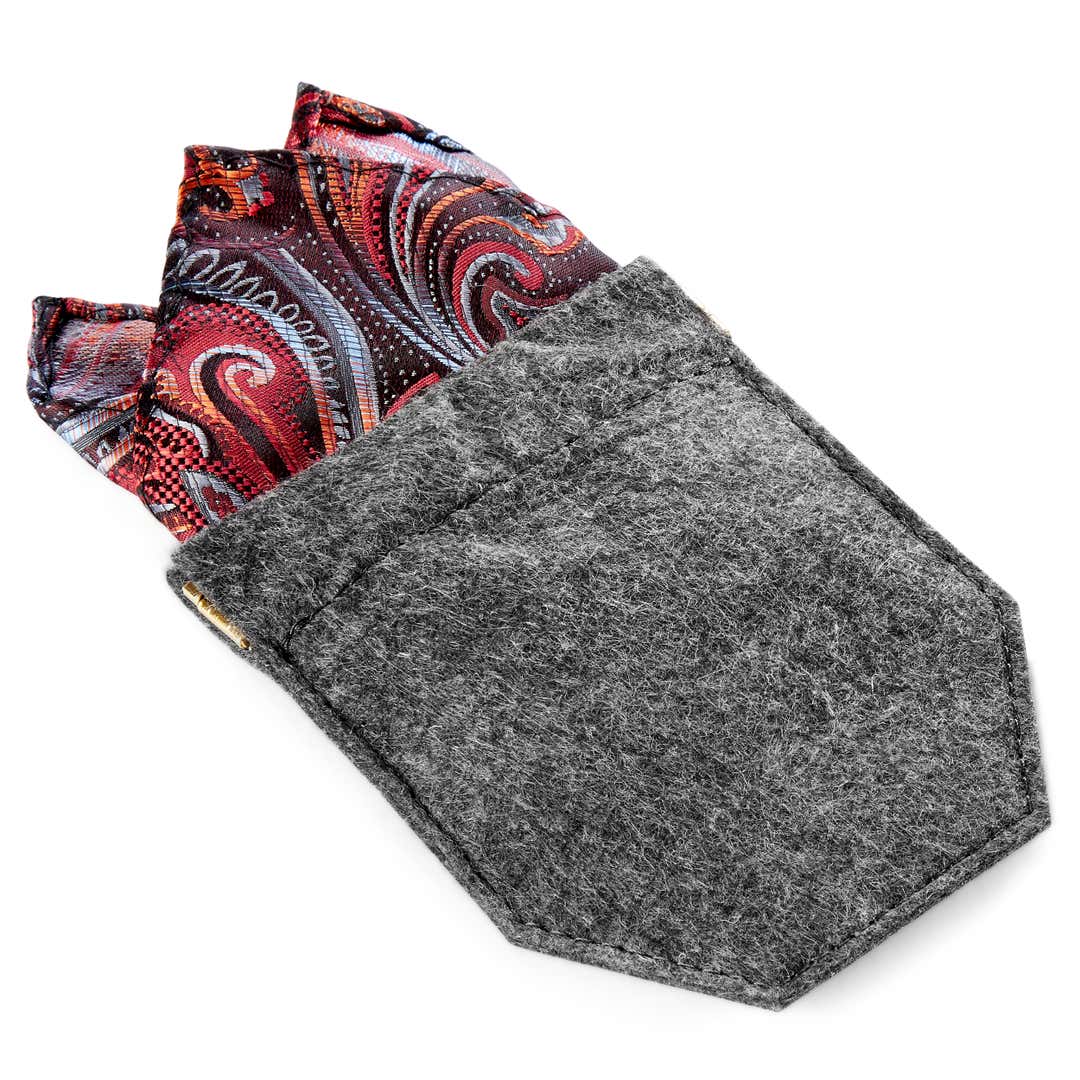 5-Pack Grey Felt Pocket Square Holders | In stock! | Trendhim