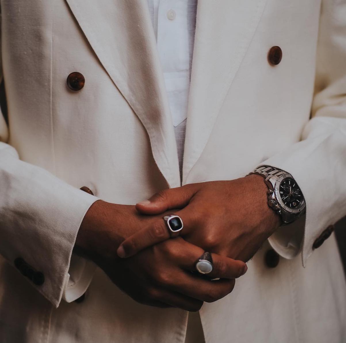 Len Silver-Tone Gravel Ring | In stock! | Lucleon