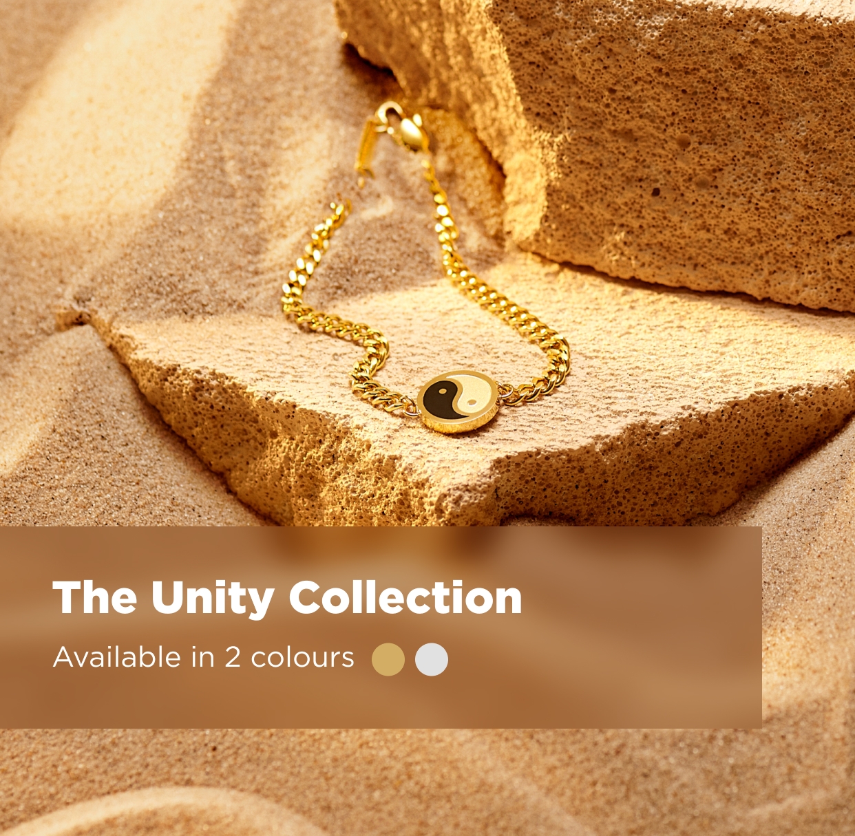 Unity | Gold-tone Yin and Yang Bracelet | In stock! | Arkai