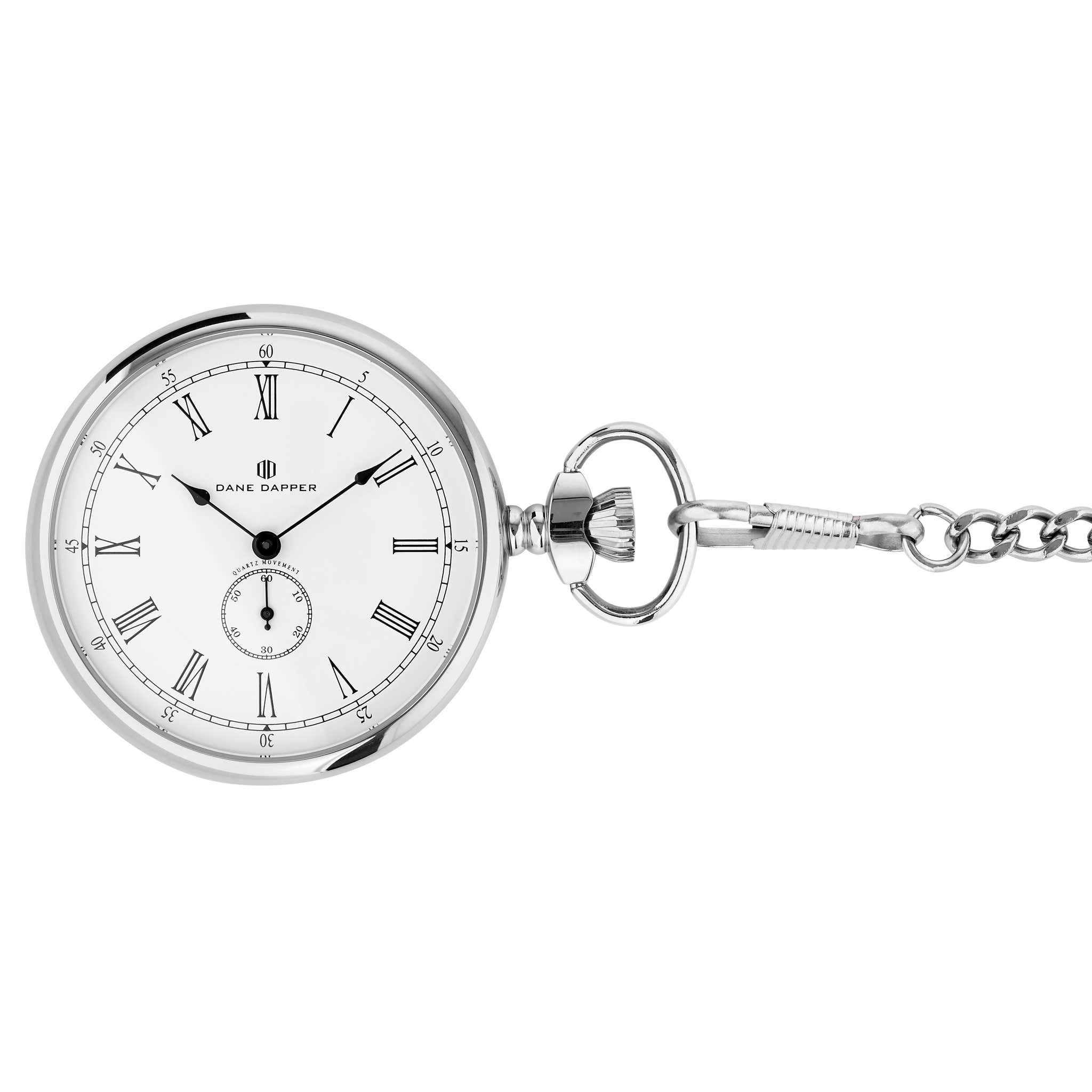 Silver-Toned & White Time Keeper Pocket Watch | In stock! | Apothecary87