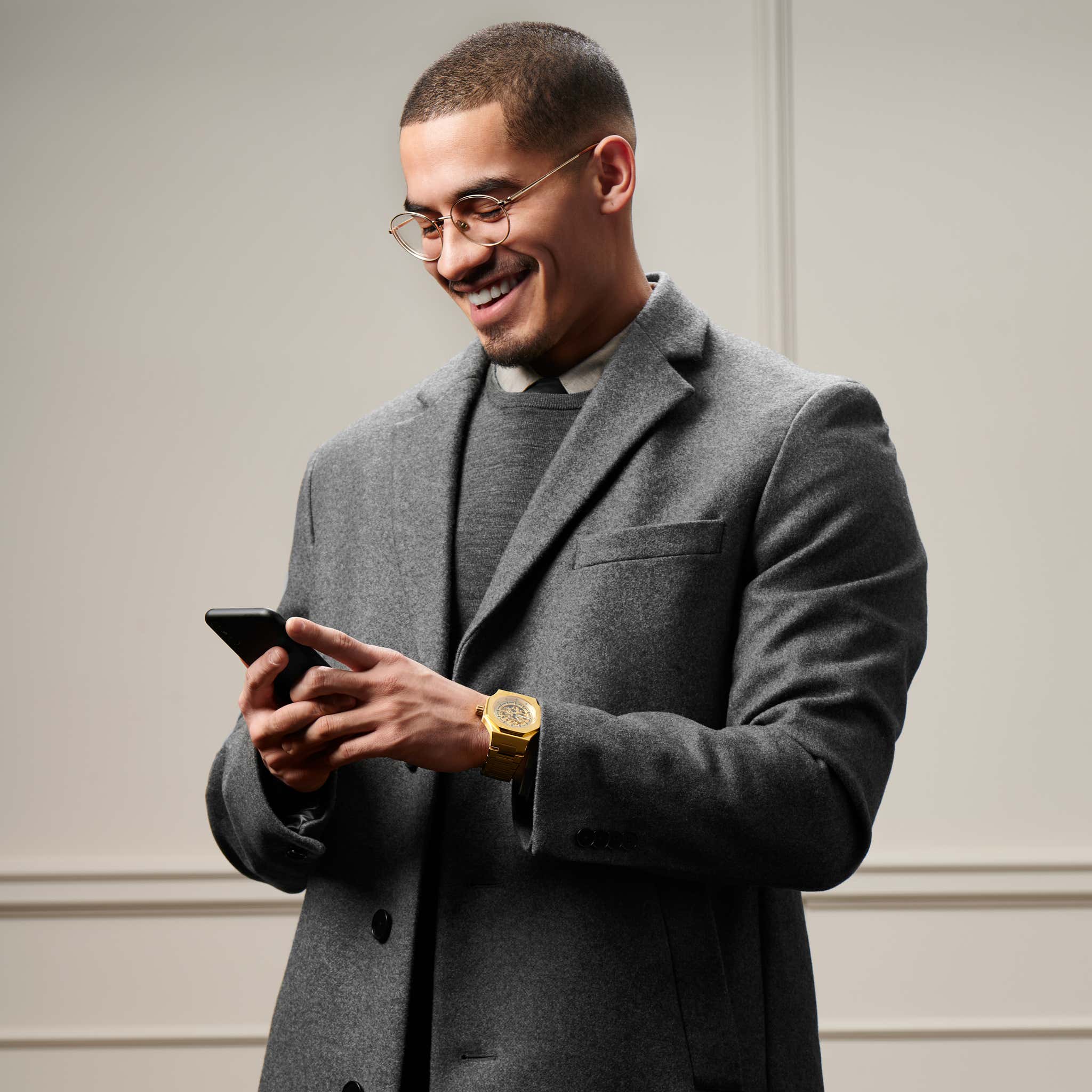 Mateo | Gold-Tone Automatic Skeleton Watch Gold-Tone Movement | In ...