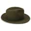 Fido | Olive Green Wool Fedora Hat With Band | In stock! | Fawler