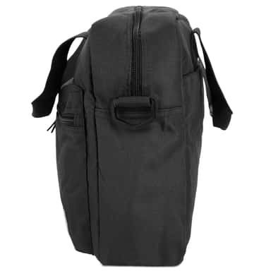 Lewis | Black Polyester & Faux Leather Laptop Bag | In stock! | Lazy Bear