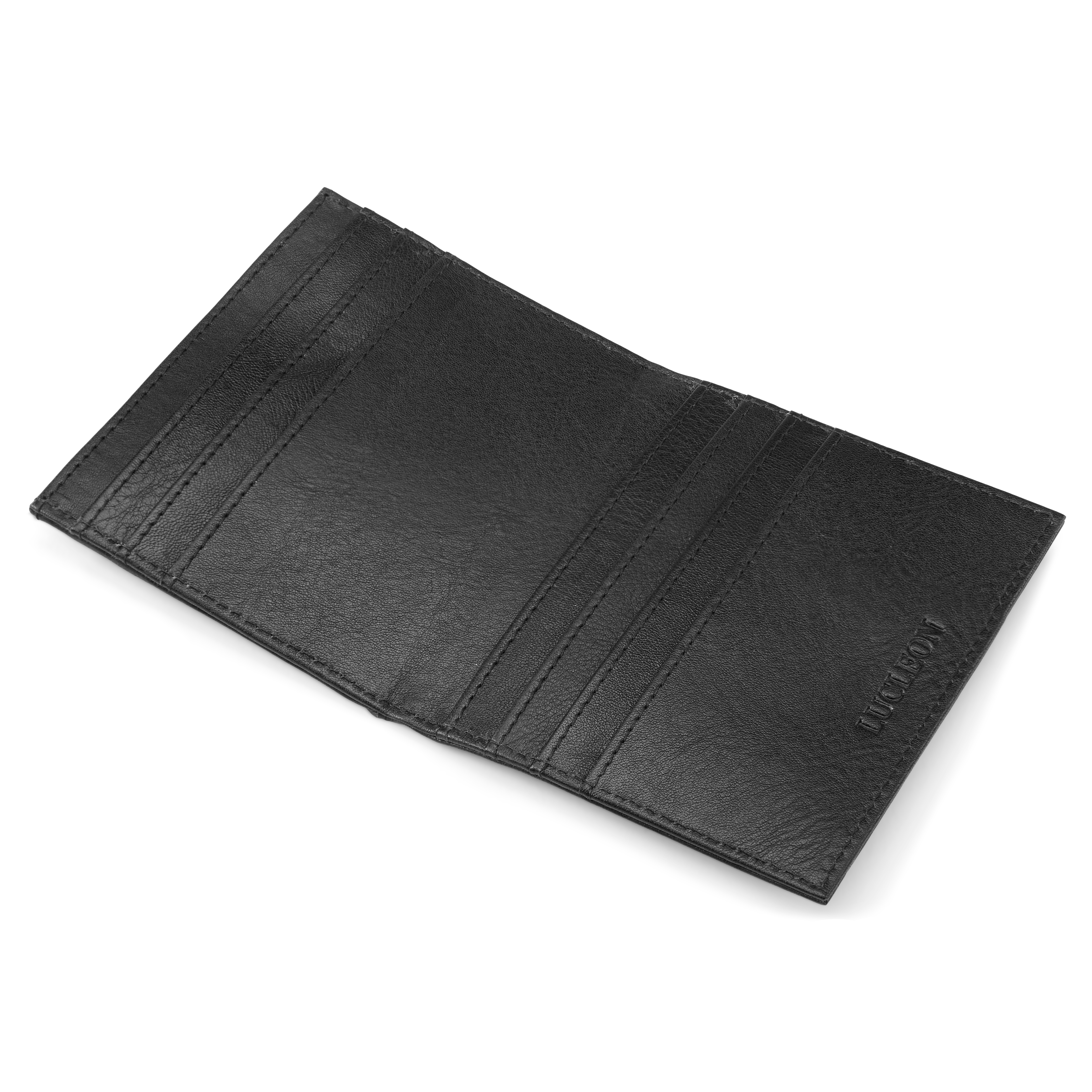 Loren Black & Dark-Brown Leather RFID-Blocking Card Holder | In stock ...