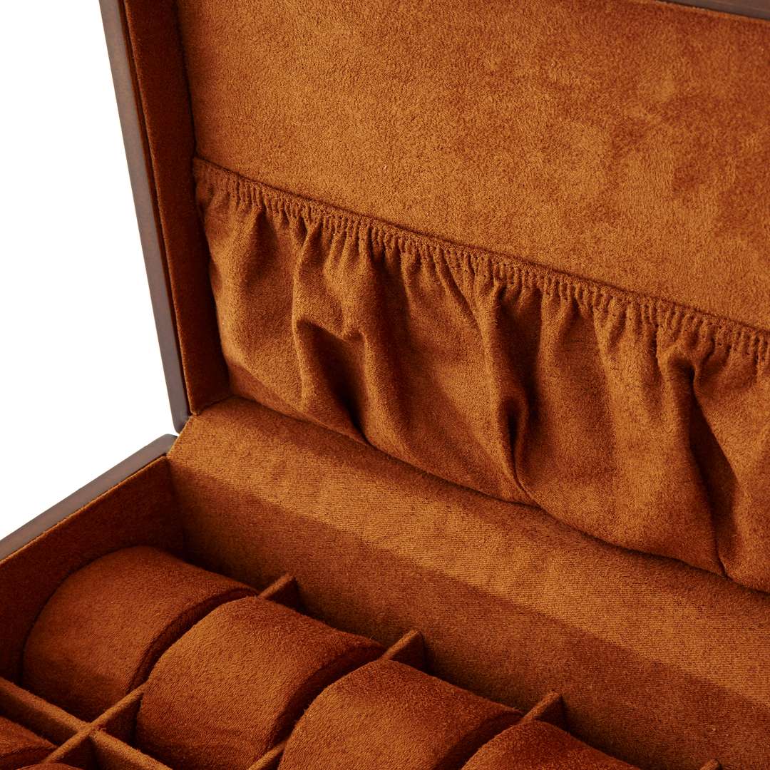 Oakwood Brown Watch Box - 10 Watches | In stock! | Warren Asher