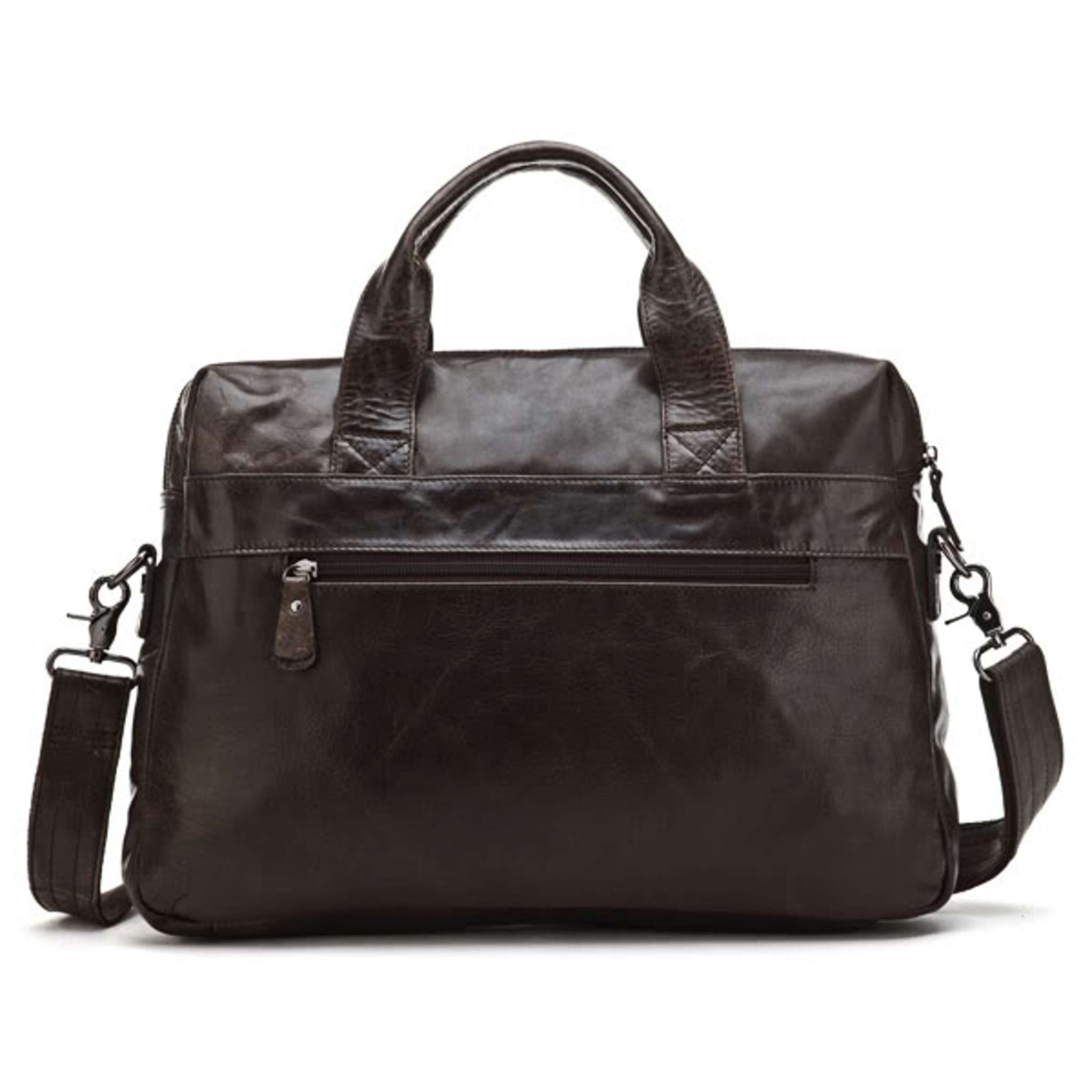Mala para Portátil em Pele Castanha | Em stock! | Delton Bags