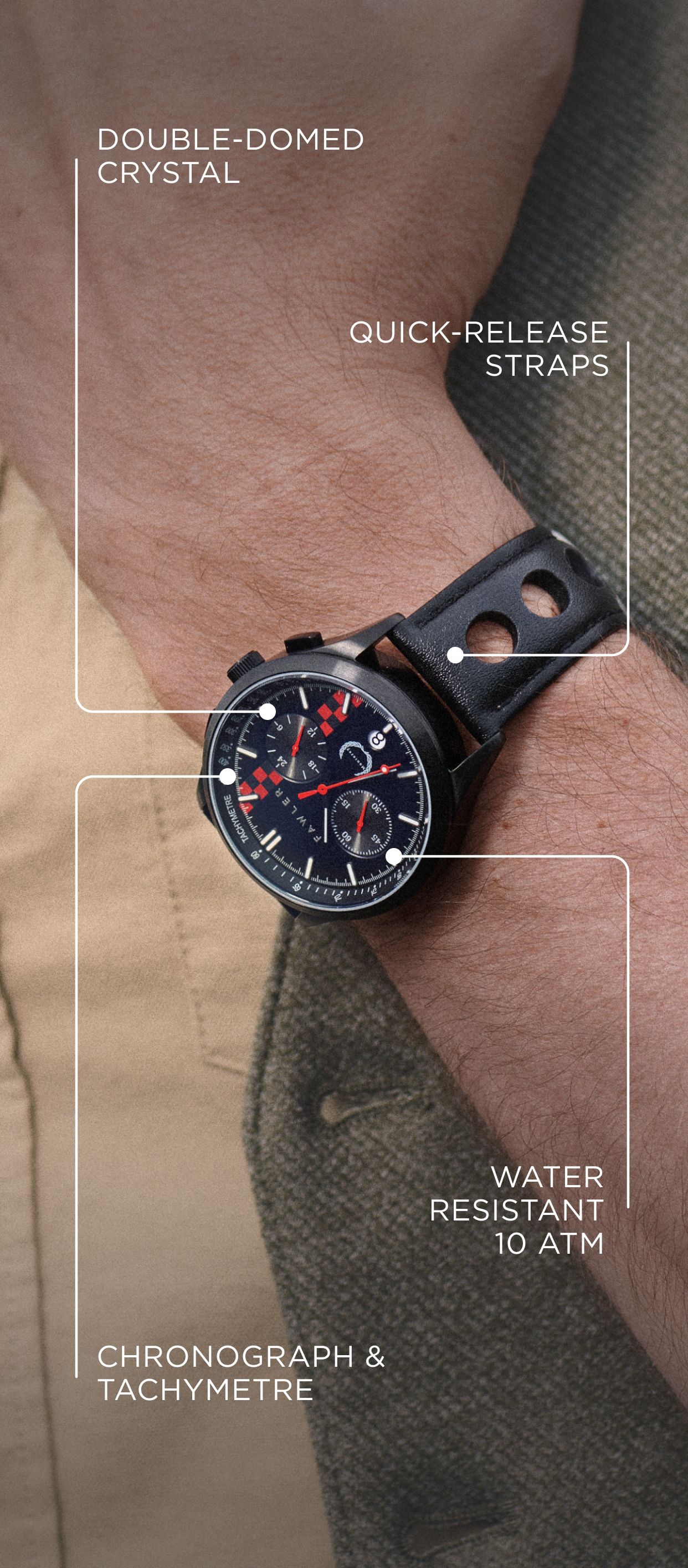 Classic racing inspired watches