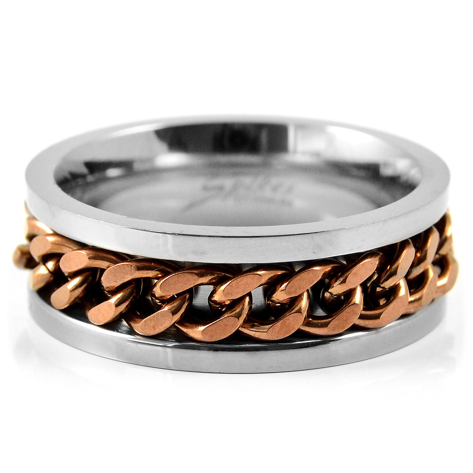 Inel din titan cu lanț maro | În stoc | Fort Tempus