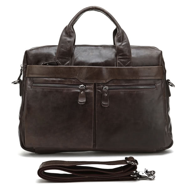 Dark Brown Leather Laptop Bag | In stock! | Delton Bags