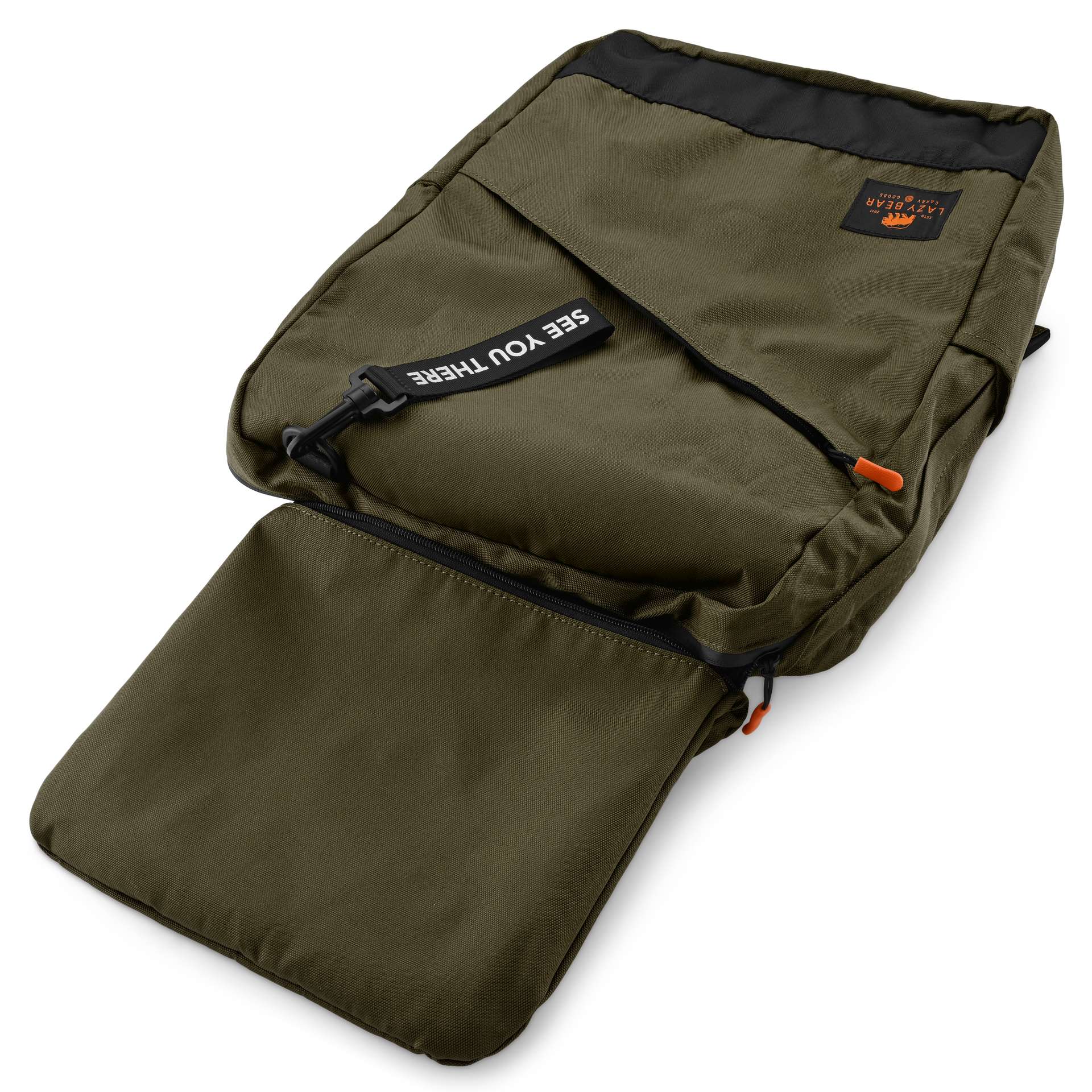 Lemont Grüner Faltbarer Rucksack | Auf Lager! | Lazy Bear