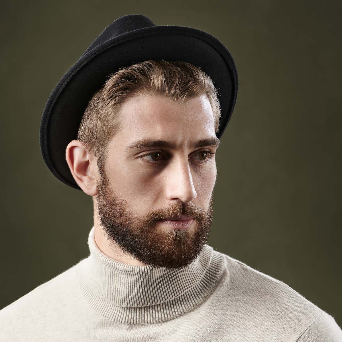 Moda | Black Wool Trilby Hat With Black Band | In stock! | Fawler