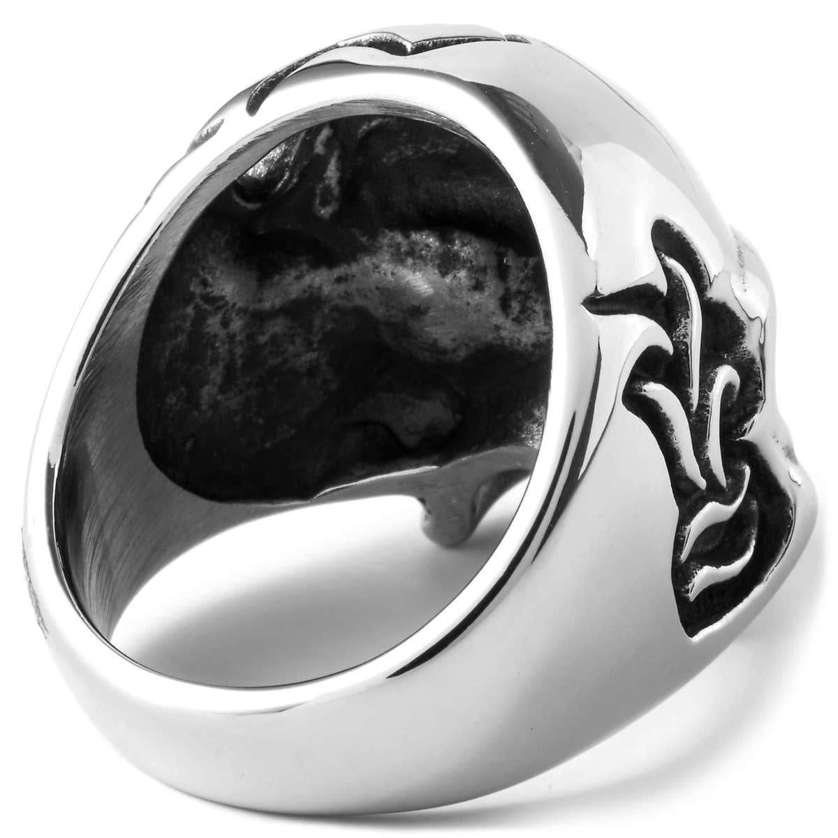 Steel Half Skull Ring | In stock! | Fort Tempus