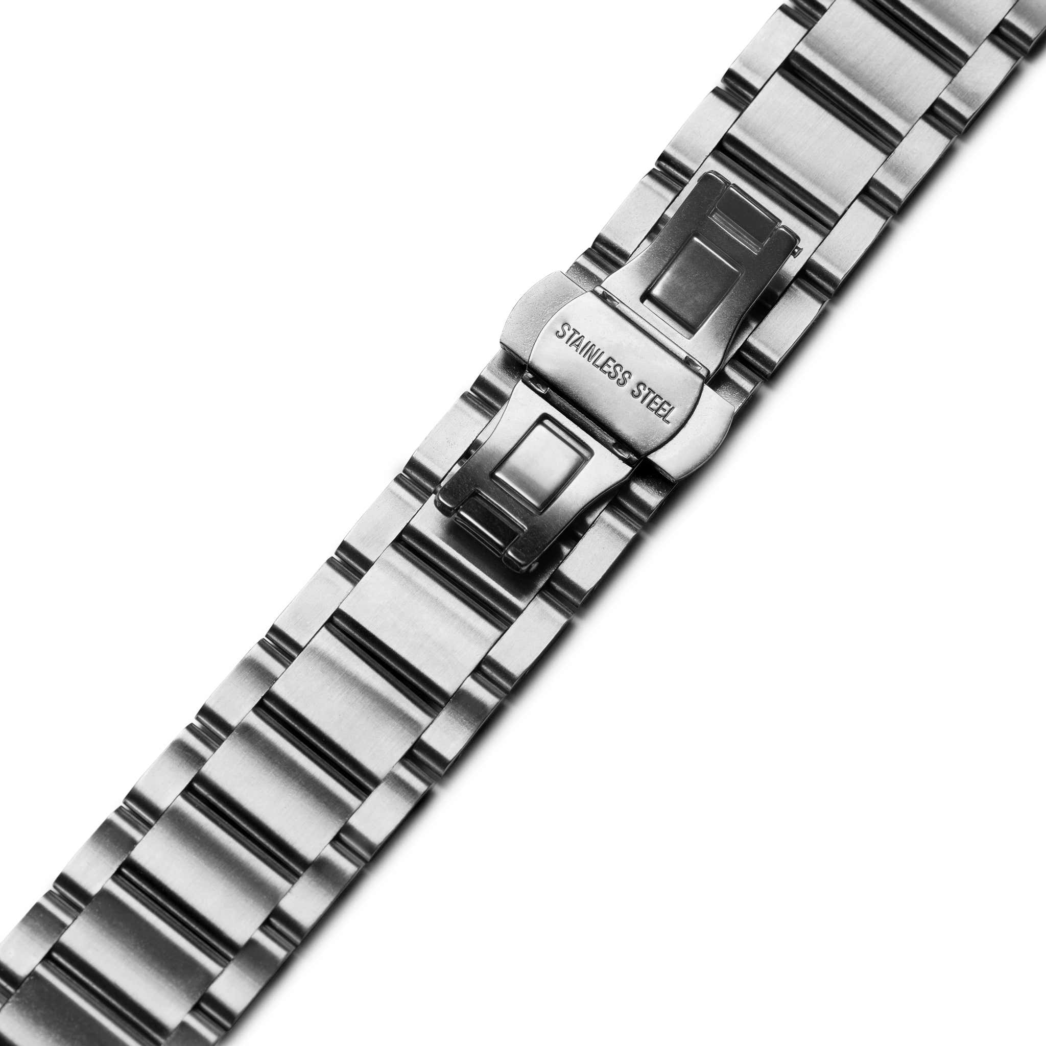 18mm Silver-Tone Stainless Steel Watch Strap – Quick Release | In stock ...