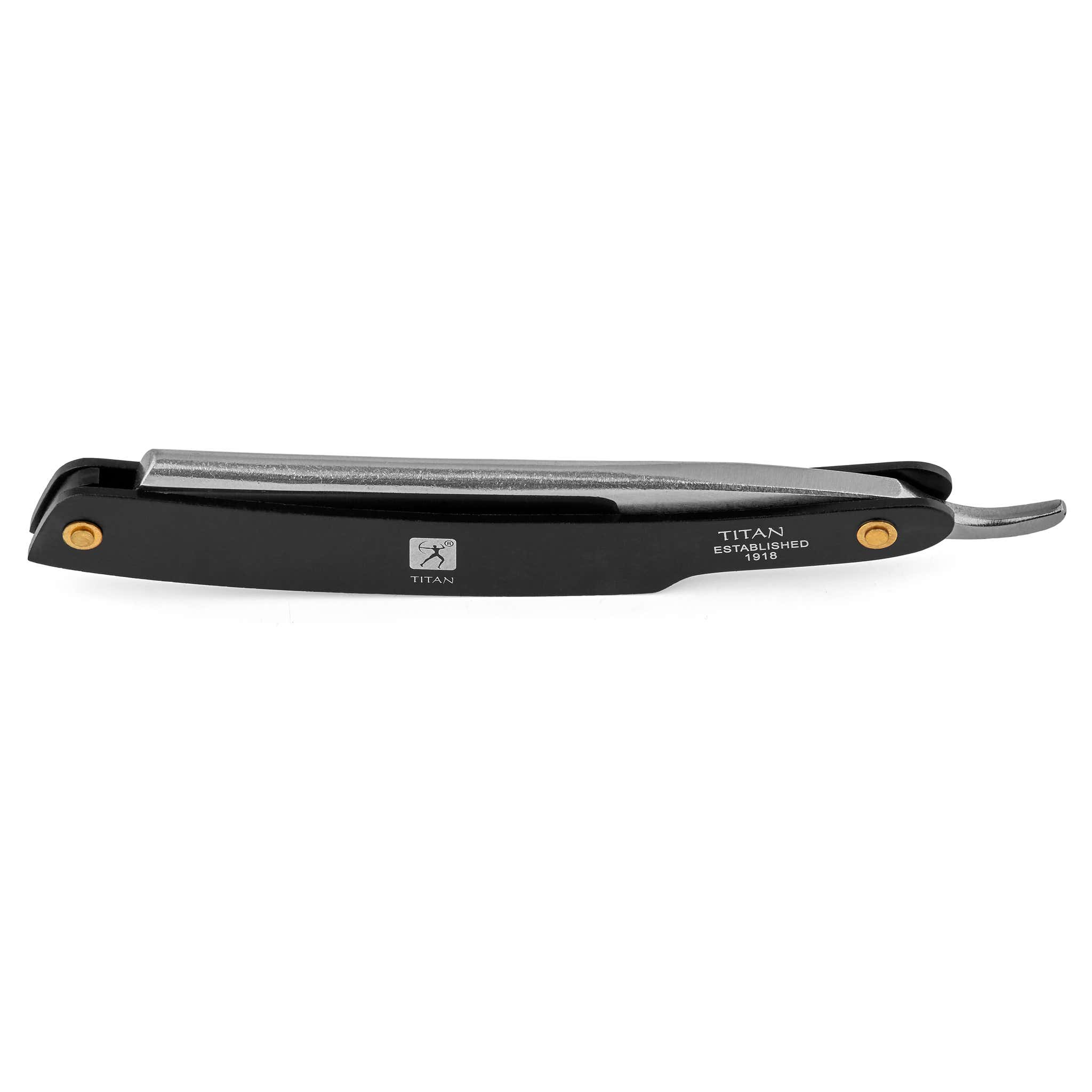 Black & Stainless Steel Straight Razor | In stock! | Titan