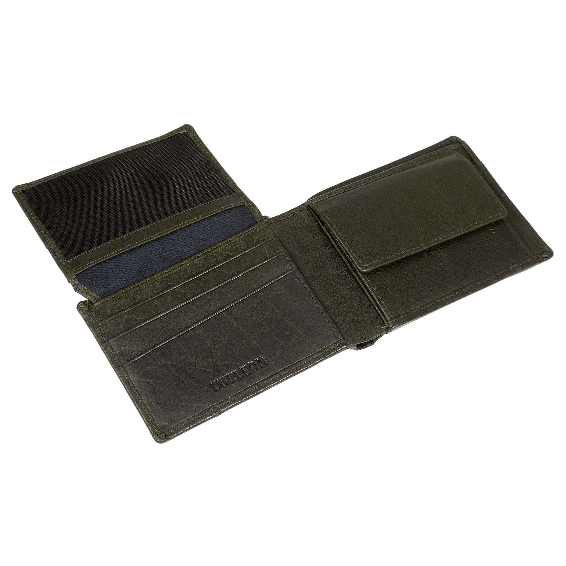 Montreal | Dotty Olive RFID Leather Wallet | In stock! | Lucleon