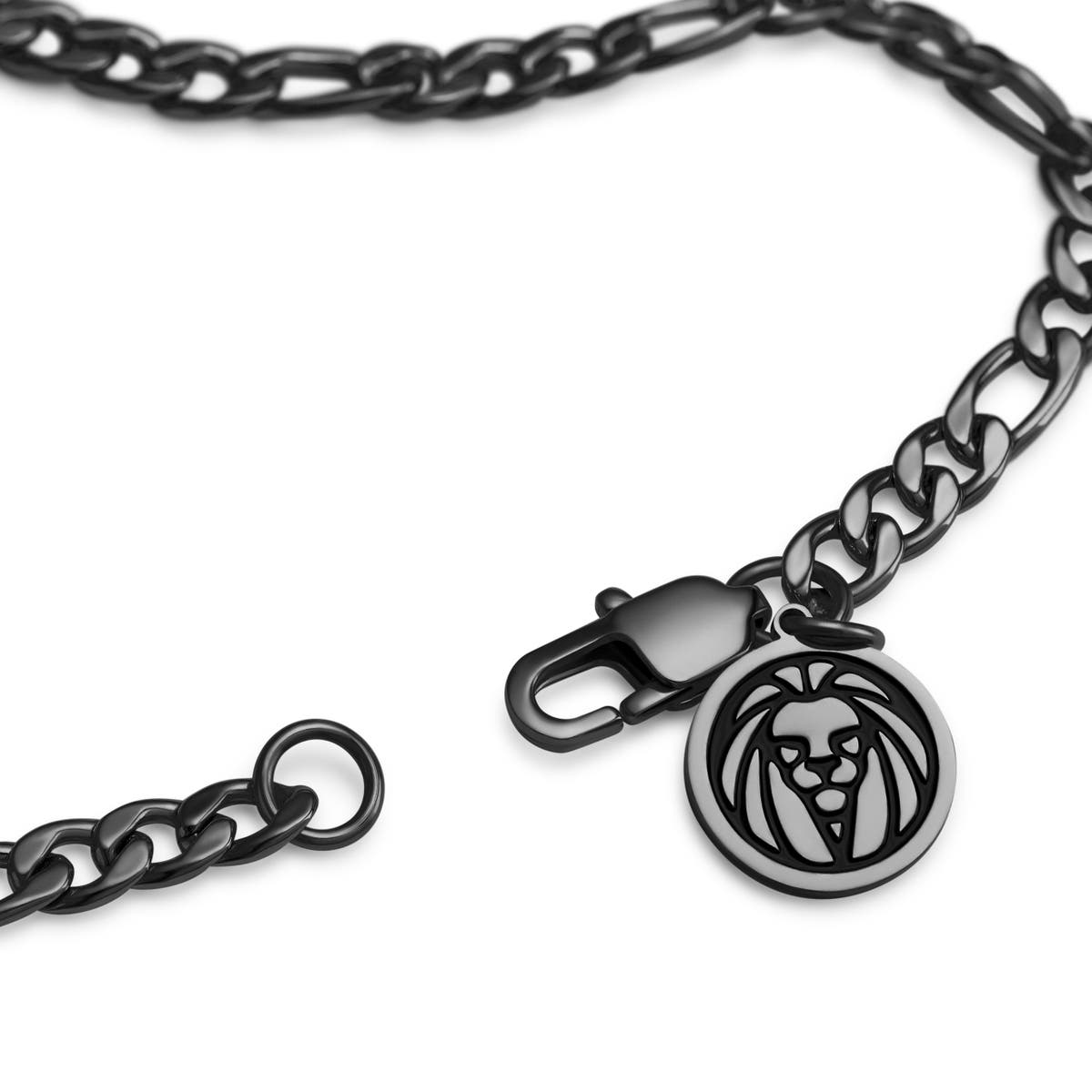 Essentials | 4 mm Gunmetal Sort Figaro Kæde Armbånd | På lager! | Lucleon Essentials | 4 mm Gunmetal Sort Figaro Kæde Armbånd | På lager! | Lucleon