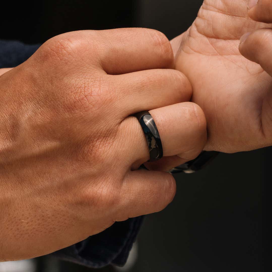 Traditional Black Titanium Ring | In stock! | Fort Tempus